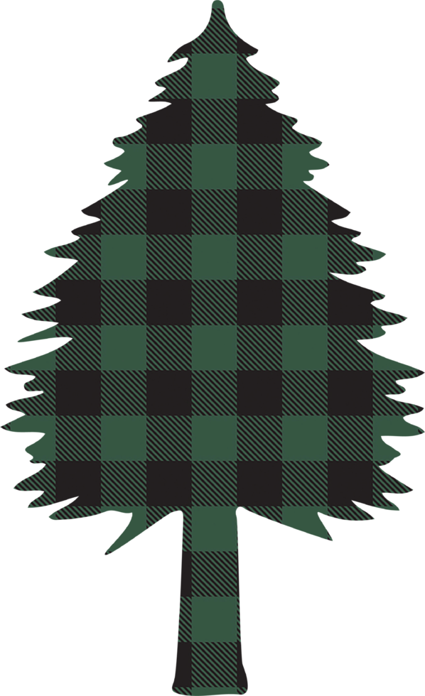 Buffalo Plaid Christmas tree ornaments ClipArt 12981521 PNG
