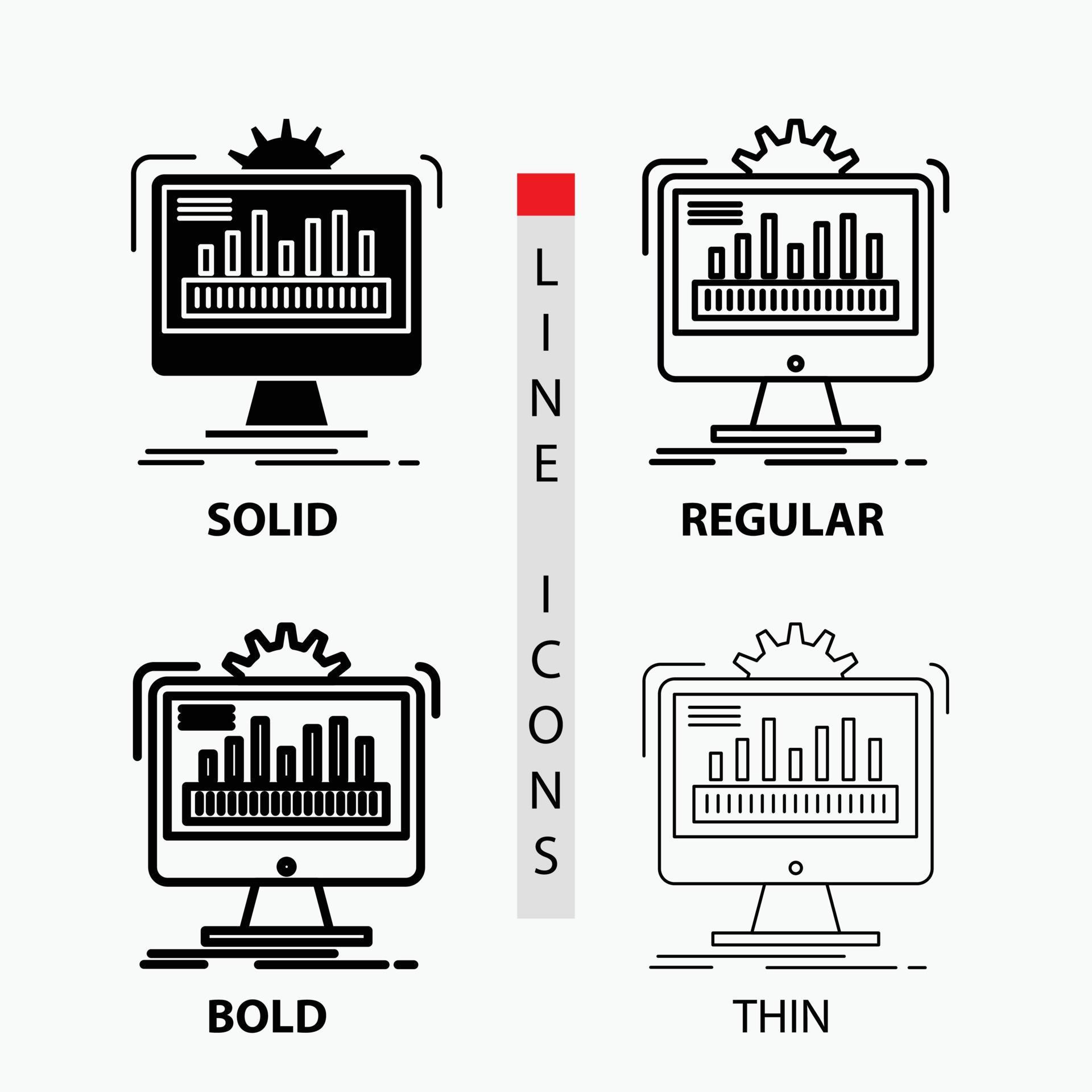 Dashboard Admin Monitor Monitoring Processing Icon In Thin Regular