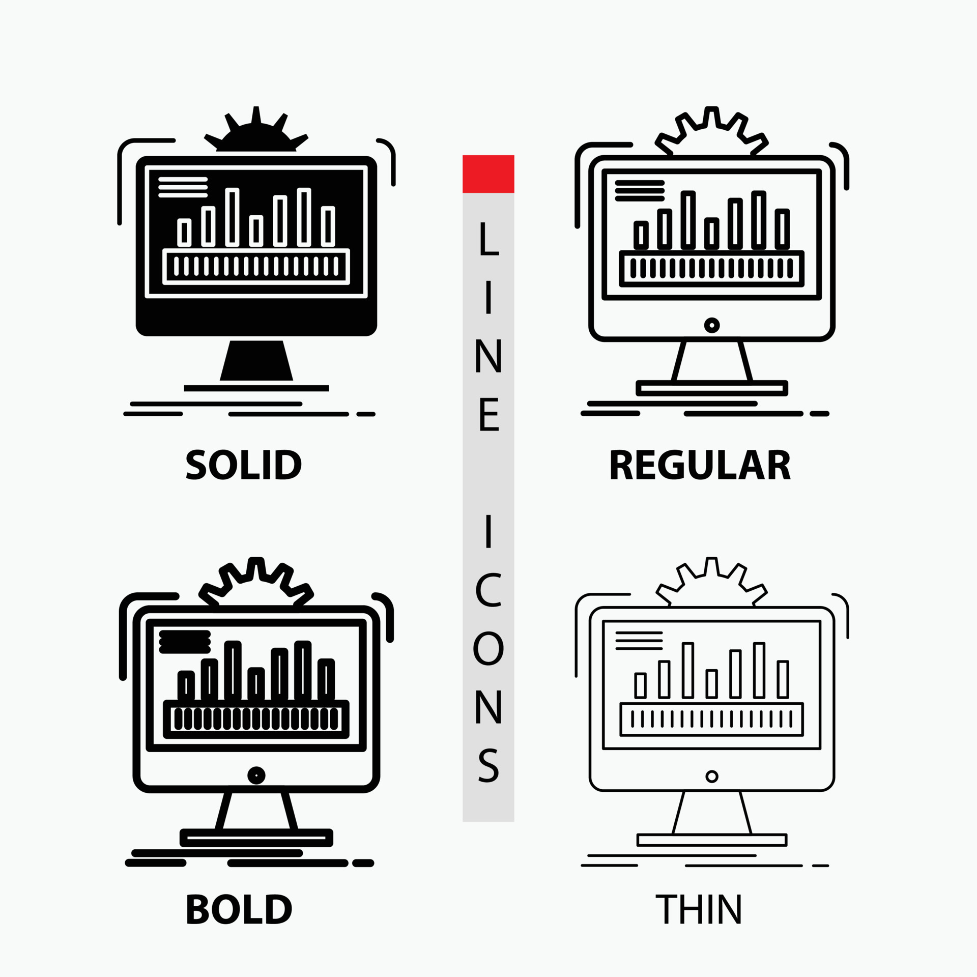Dashboard Admin Monitor Monitoring Processing Icon In Thin Regular