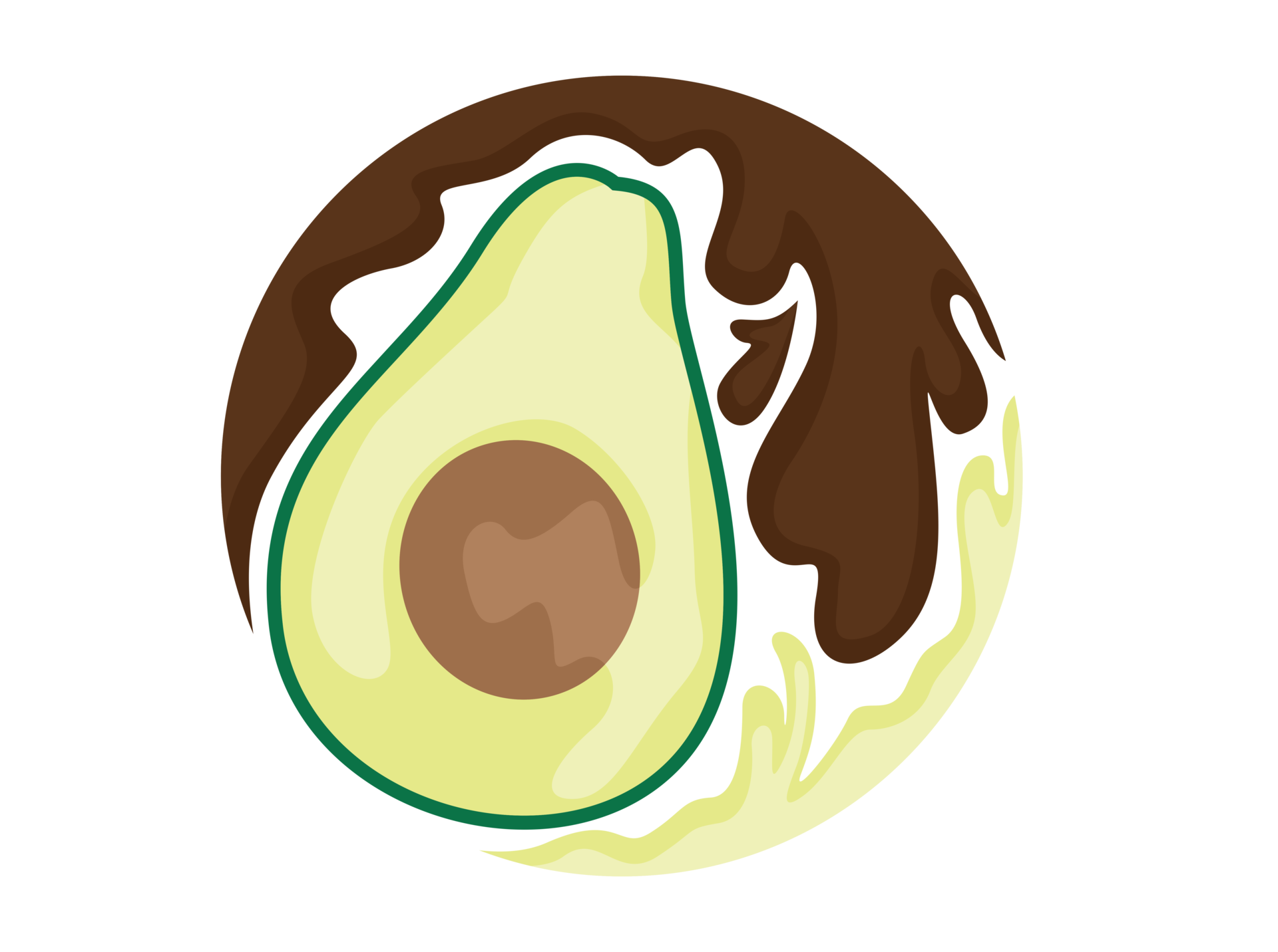 logotipo de icono de círculo de aguacate y chocolate 12982228 PNG logotipo de icono de círculo de aguacate y chocolate 12982228 PNG