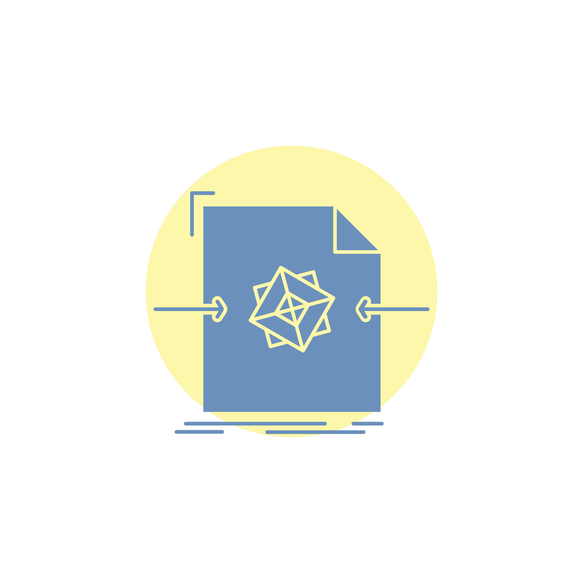 3d Document File Object Processing Glyph Icon 12982384 Vector Art At Vecteezy