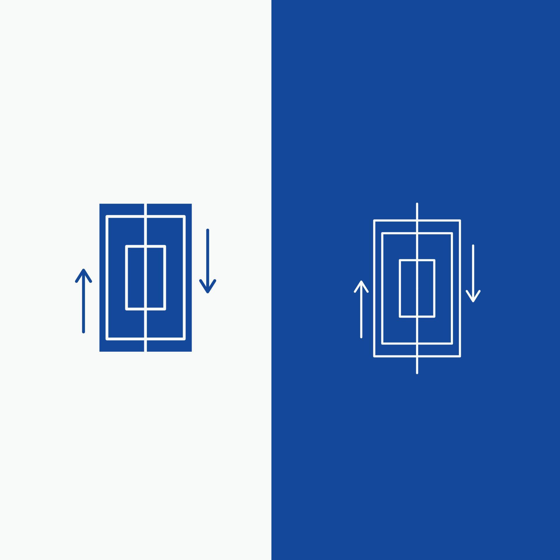 Sync Synchronization Data Phone Smartphone Line And Glyph Web Button In Blue Color Vertical
