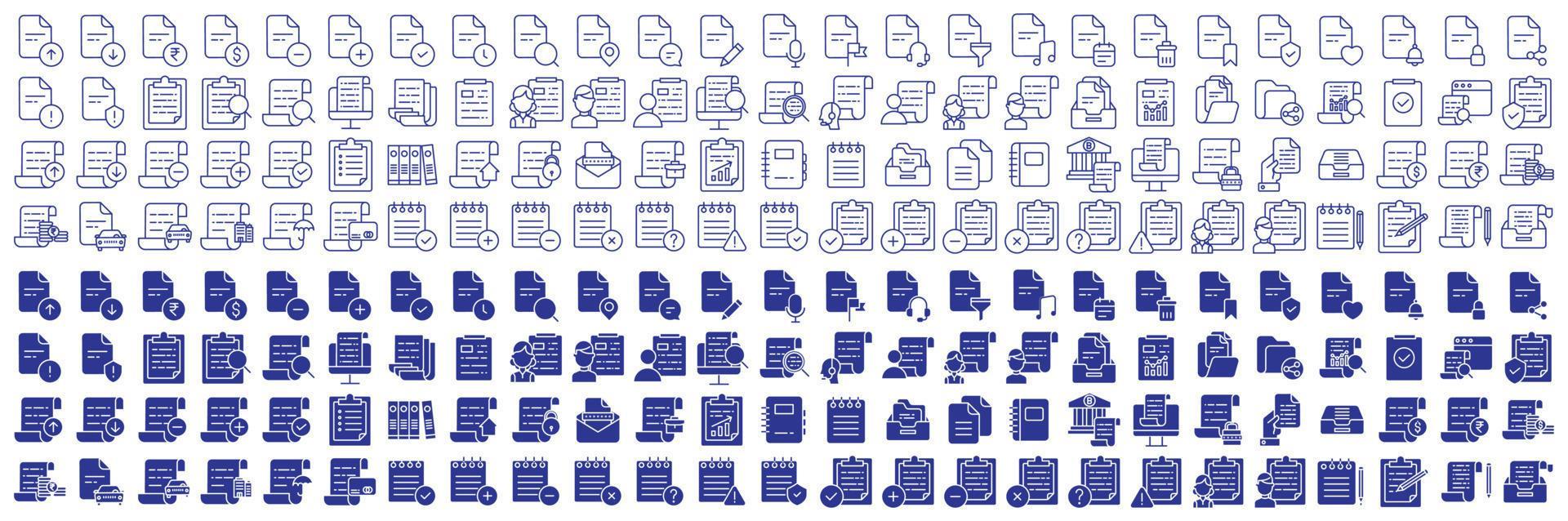 Collection of icons related to Documents and records, including icons ...