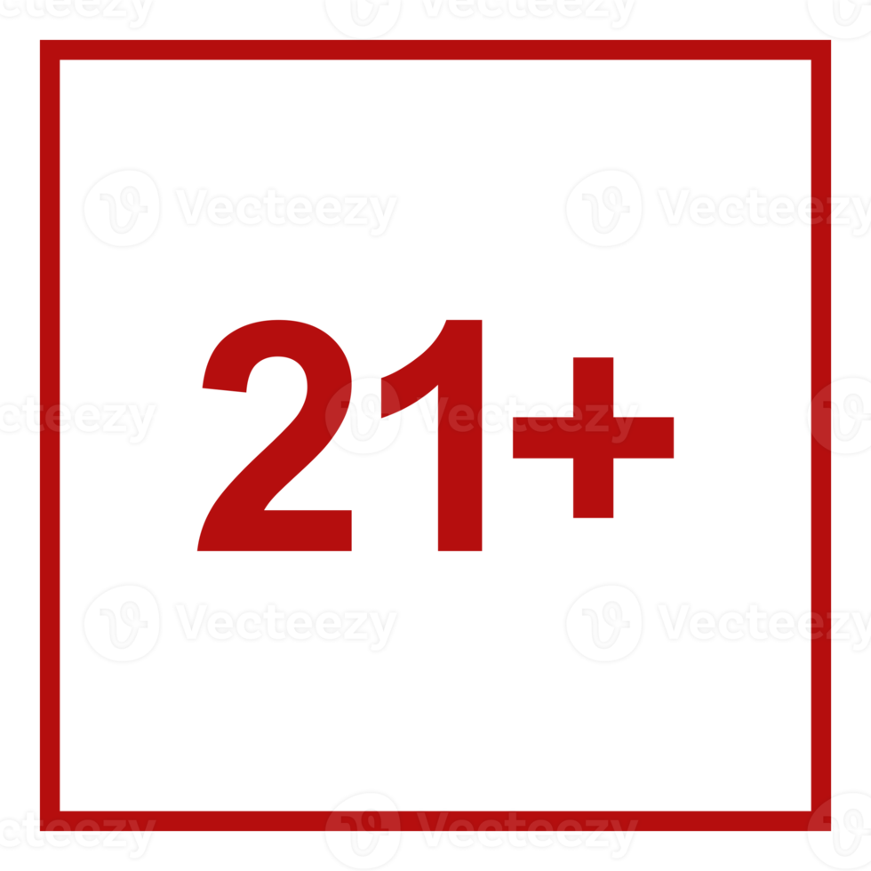 Sign of Adult Only Icon Symbol for Eighteen Plus 18 plus and Twenty One Plus 21 plus Age. Format ...