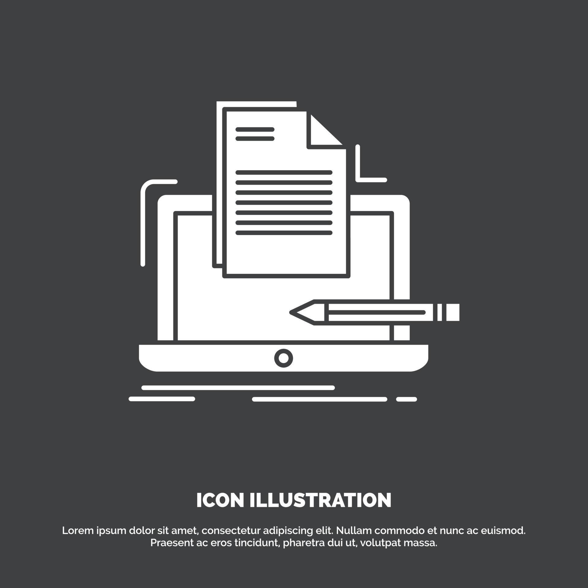 Coder Coding Computer List Paper Icon Glyph Vector Symbol For Ui And Ux Website Or Mobile