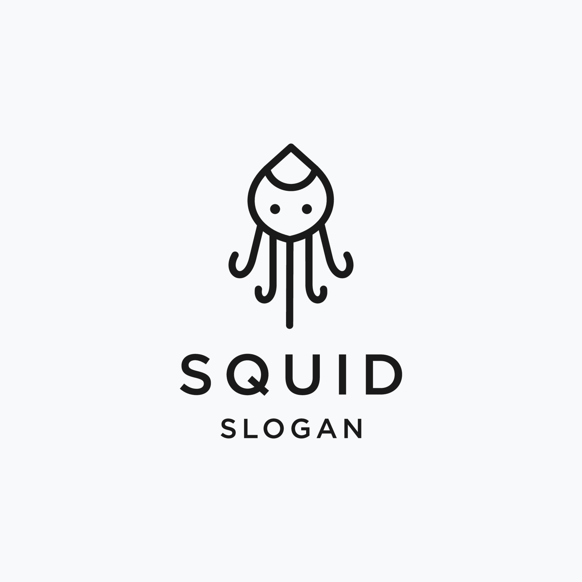 Squid logo design vector flat icon 12982728 Vector Art at Vecteezy