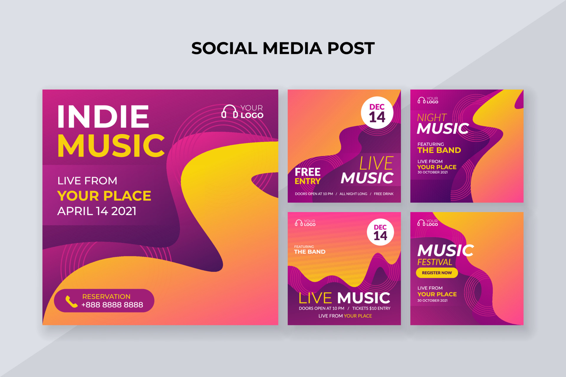 Indie Music Square Banner Suitable For Music Event Flyer Poster And indie-music-square-banner-suitable-for-music-event-flyer-poster-and