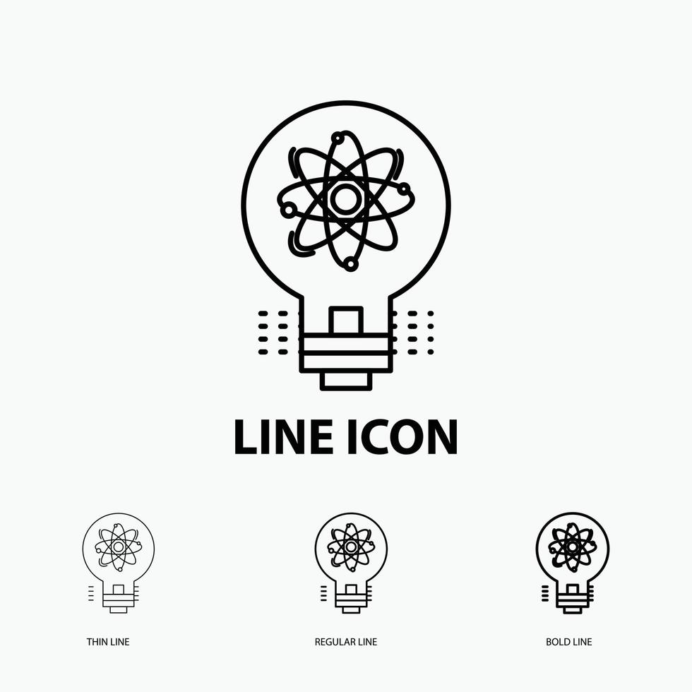 idea. innovation. light. solution. startup Icon in Thin. Regular and Bold Line Style. Vector ...