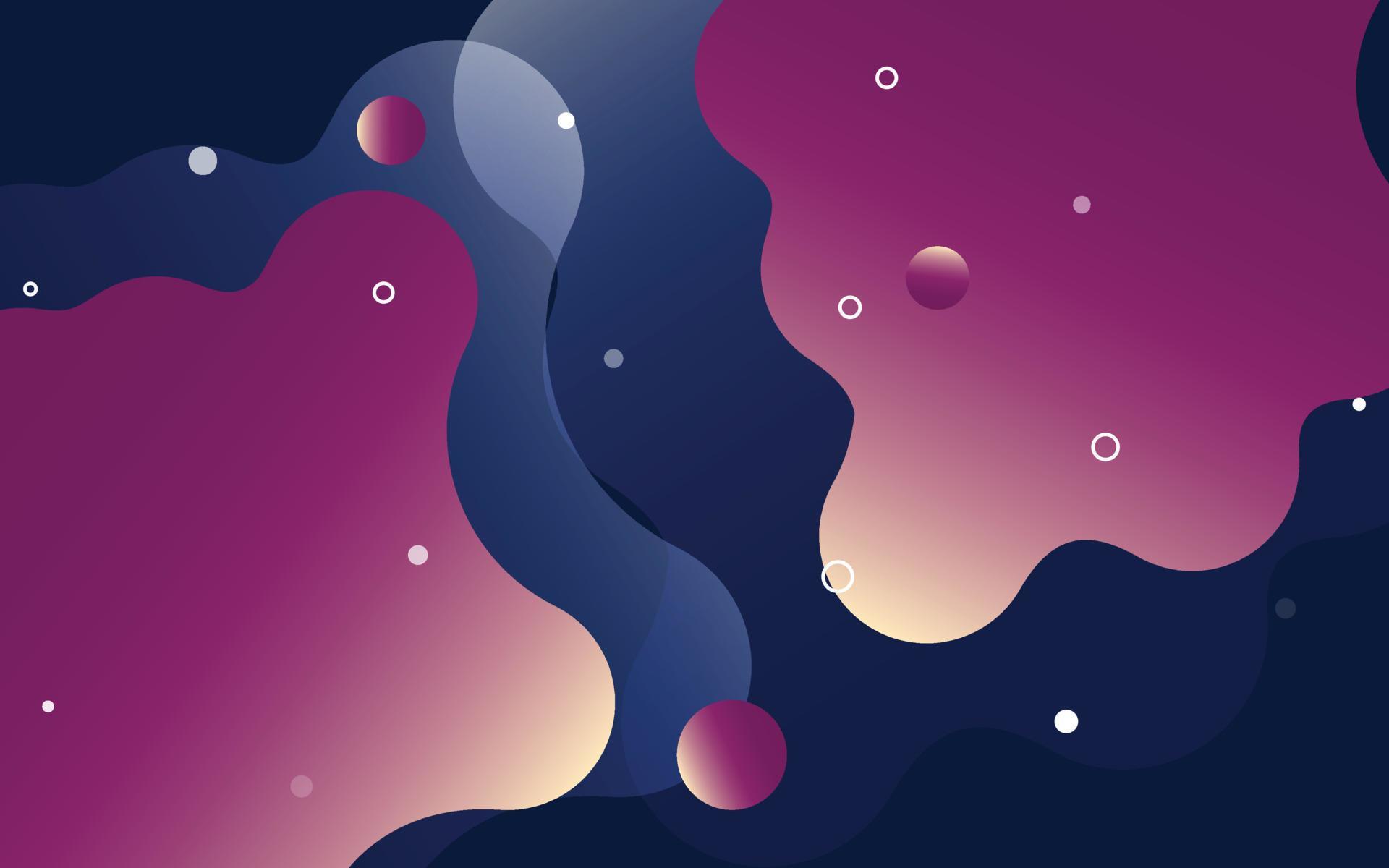 Floating Liquid Blobs Abstract Colorful Banner With Fluid Shapes Futuristic Composition With