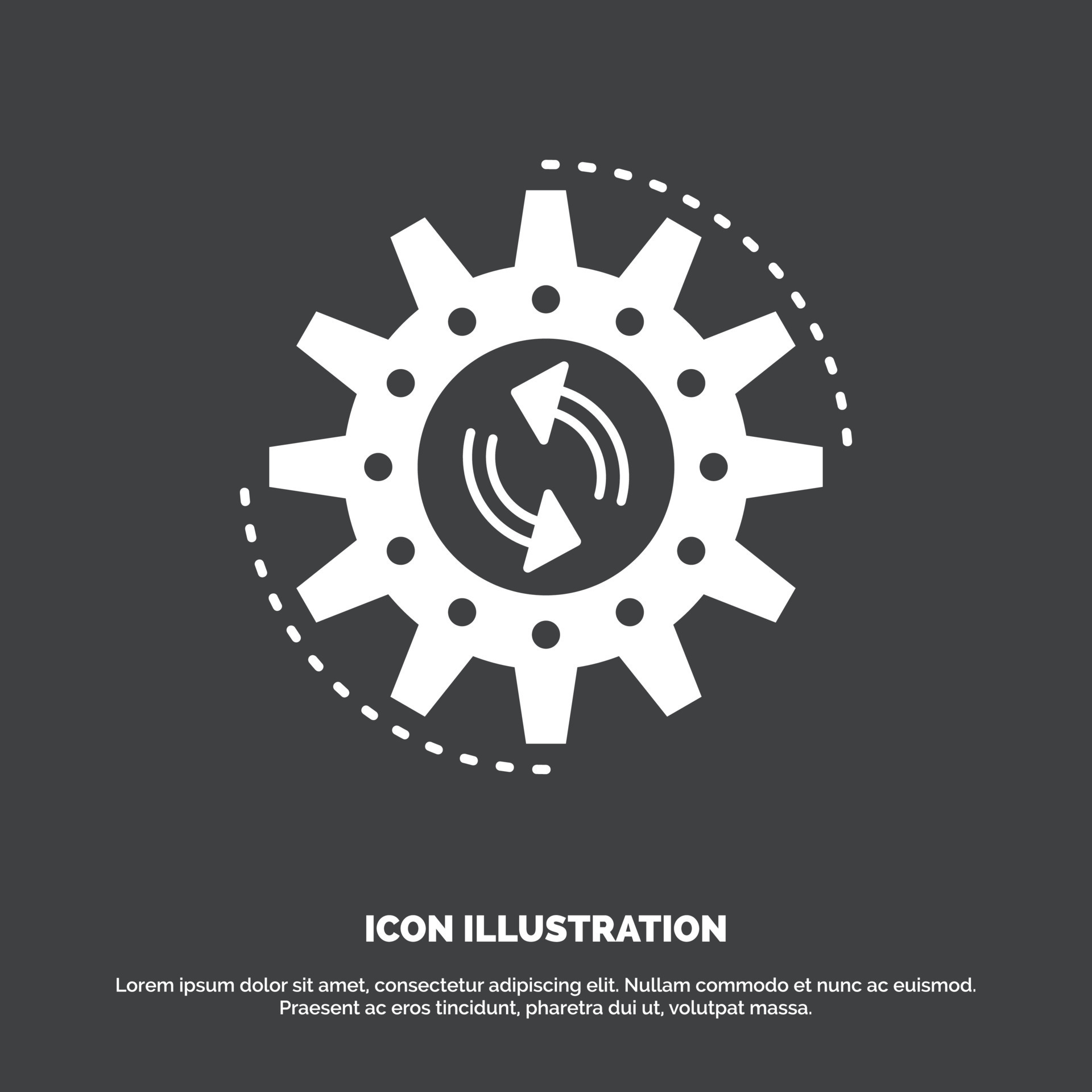 Management Process Production Task Work Icon Glyph Vector Symbol For Ui And Ux Website Or