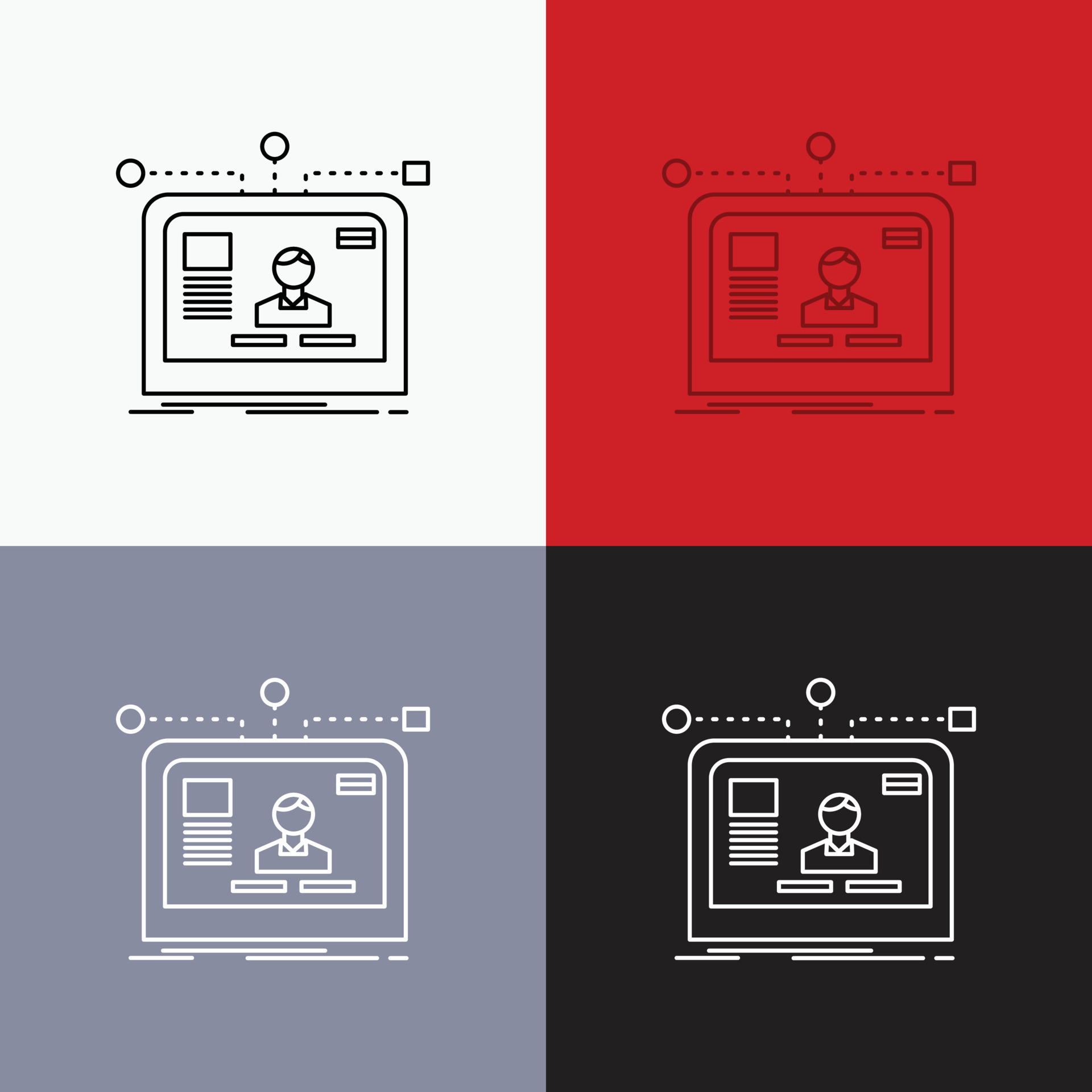 Interface Website User Layout Design Icon Over Various Background