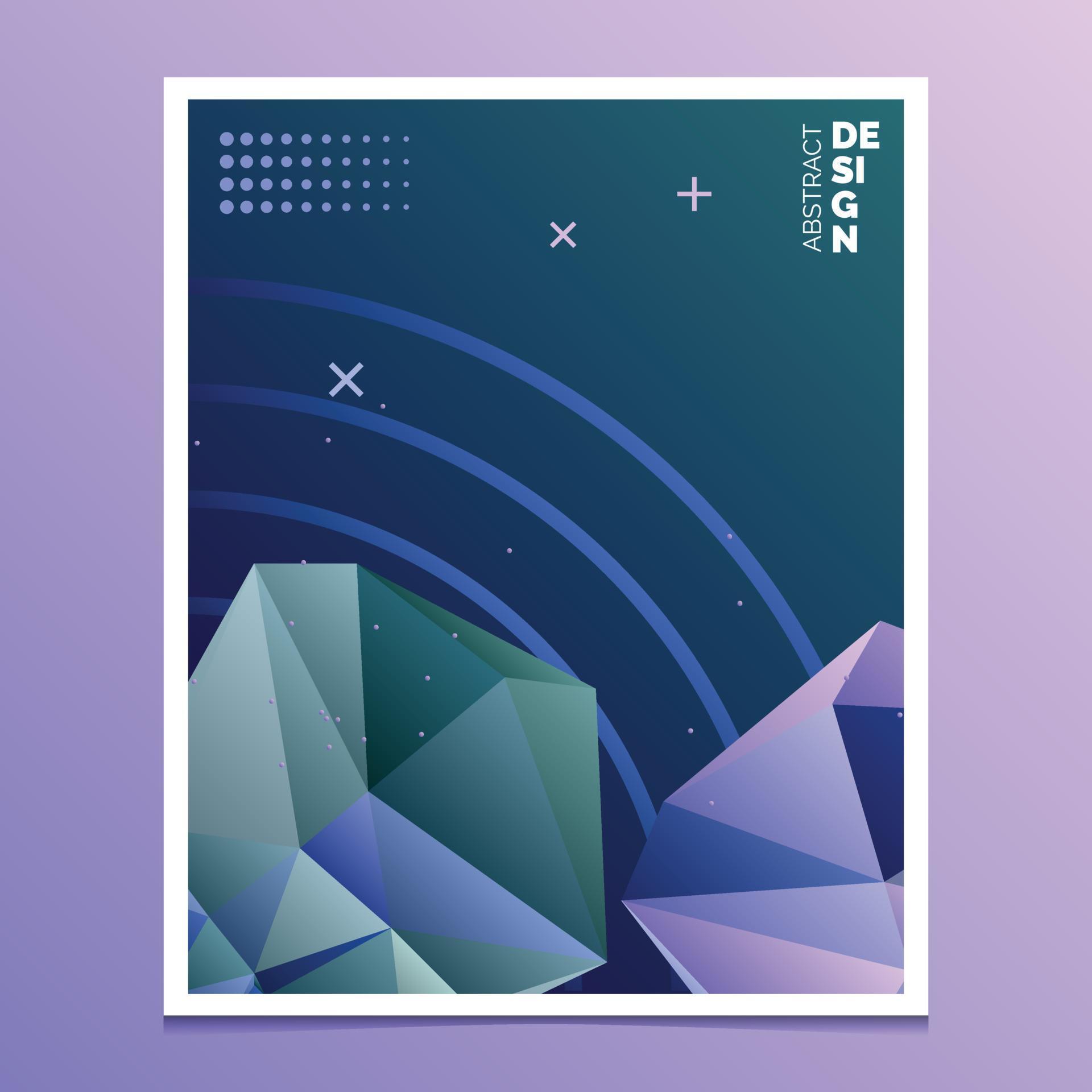 Flyer Brochure Design Templates Geometric Triangular Abstract Modern Backgrounds Mobile