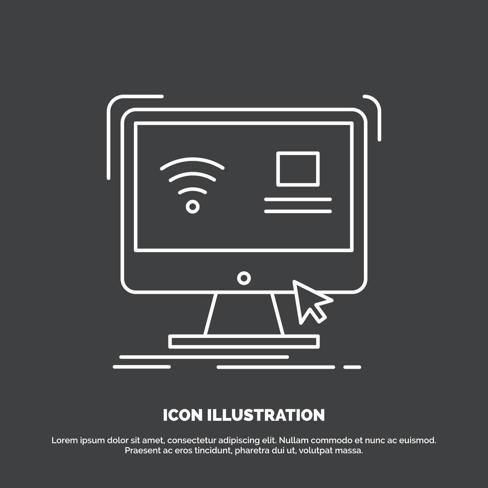 Control Computer Monitor Remote Smart Icon Line Vector Symbol For Ui And Ux Website Or