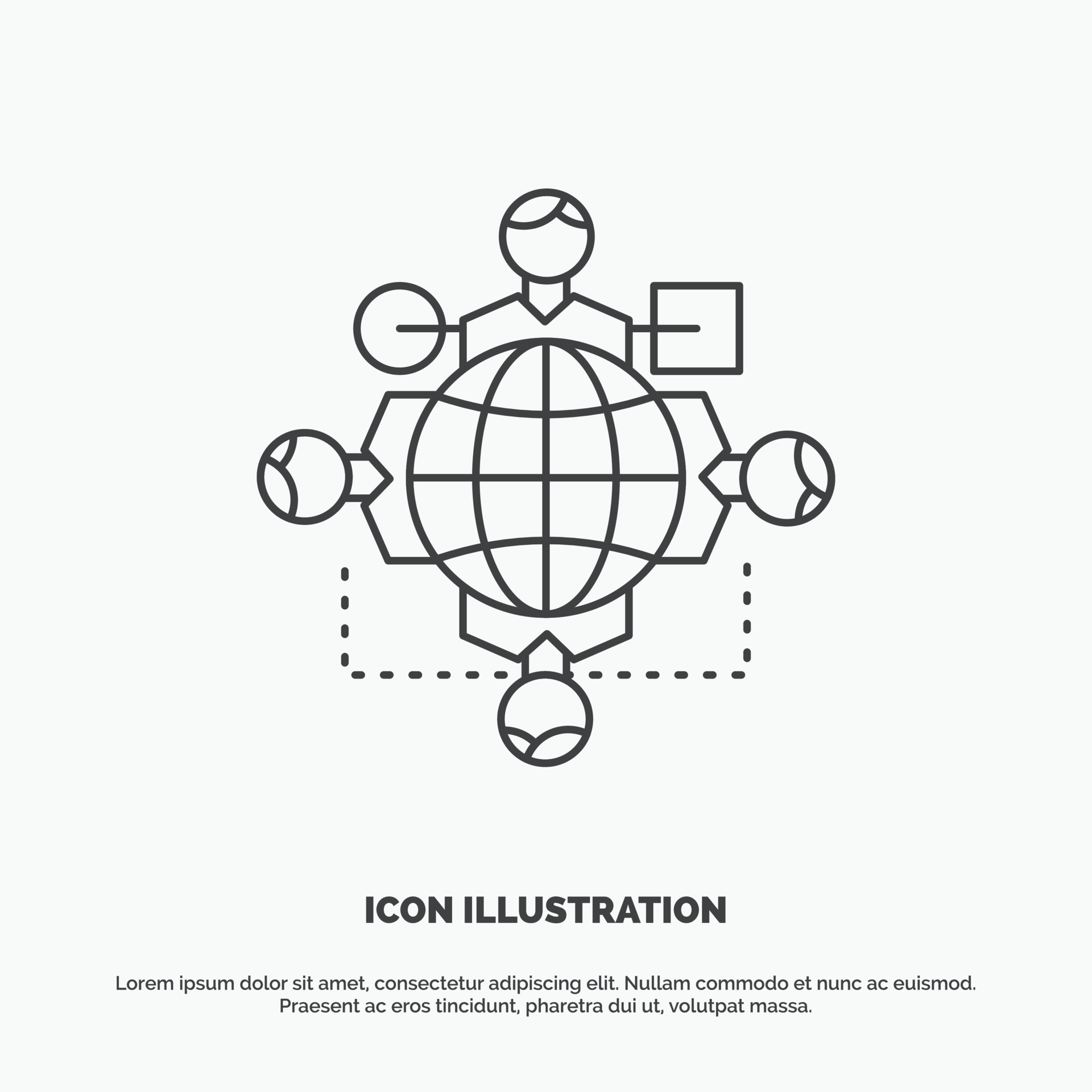 Function Instruction Logic Operation Meeting Icon Line Vector Gray Symbol For Ui And Ux
