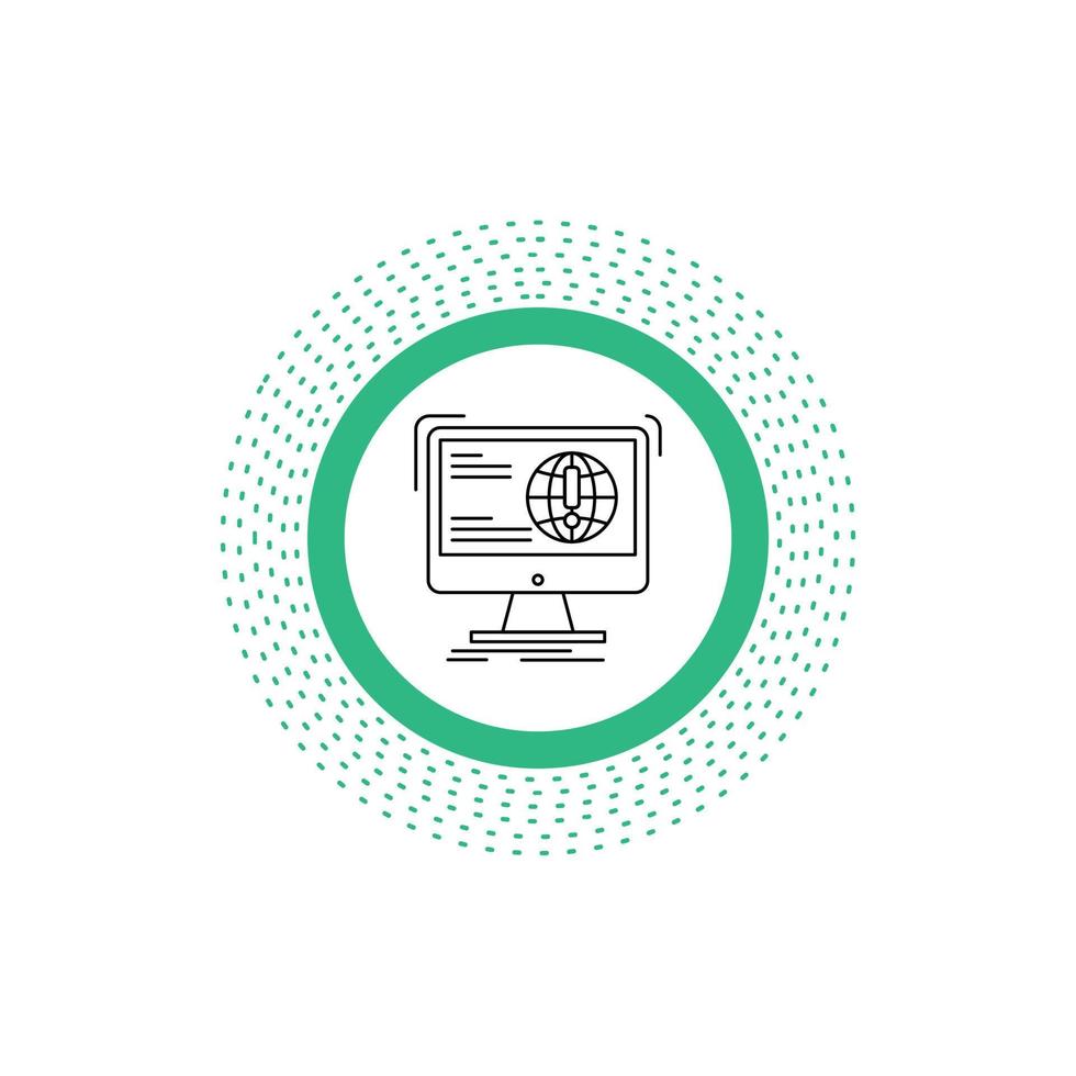 information. content. development. website. web Line Icon. Vector isolated illustration 12984446 ...