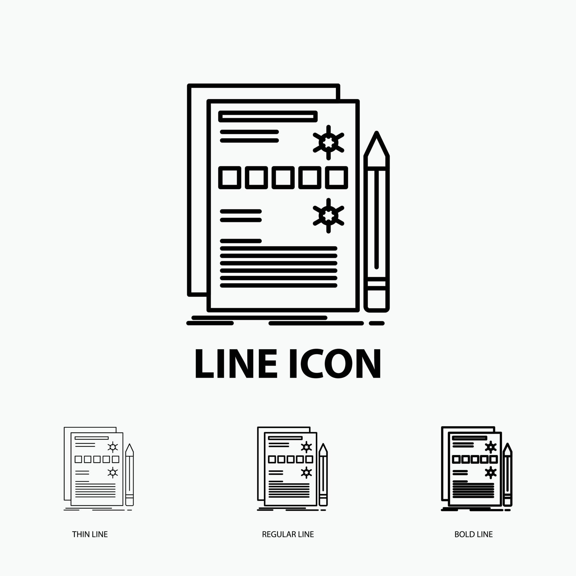 Component Data Design Hardware System Icon In Thin Regular And
