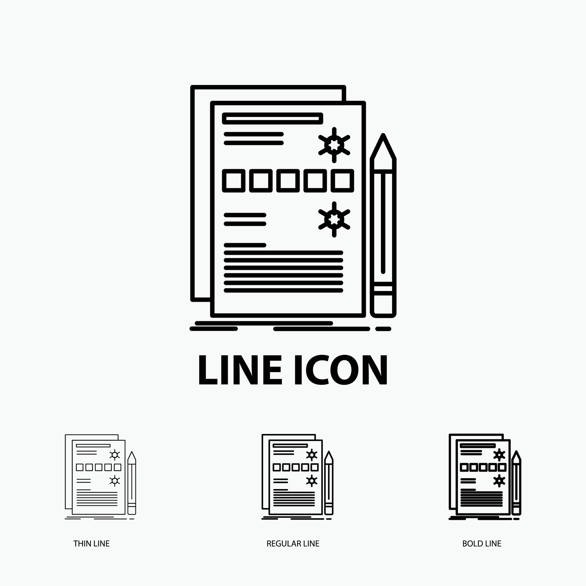 Component Data Design Hardware System Icon In Thin Regular And