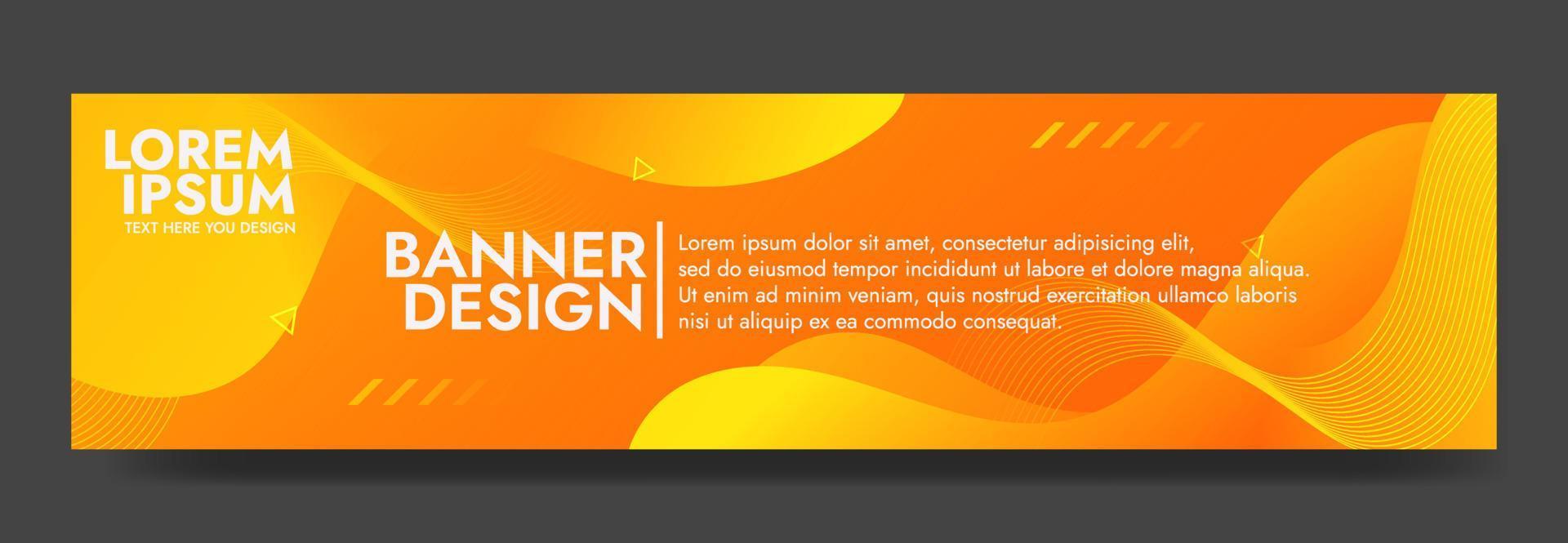 plantilla de banner de onda de fluido naranja abstracto 12984867 Vector ...