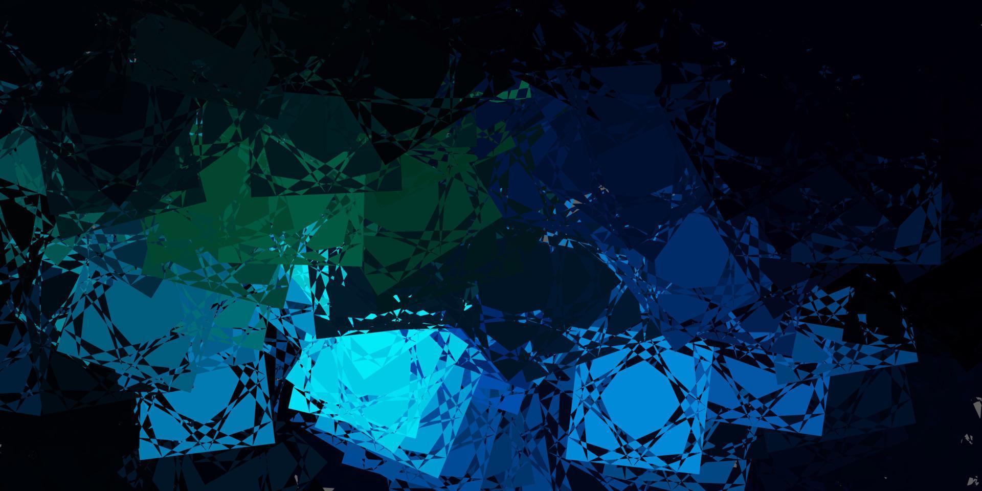 Dark Blue Green Vector Pattern With Polygonal Shapes 12985498 Vector