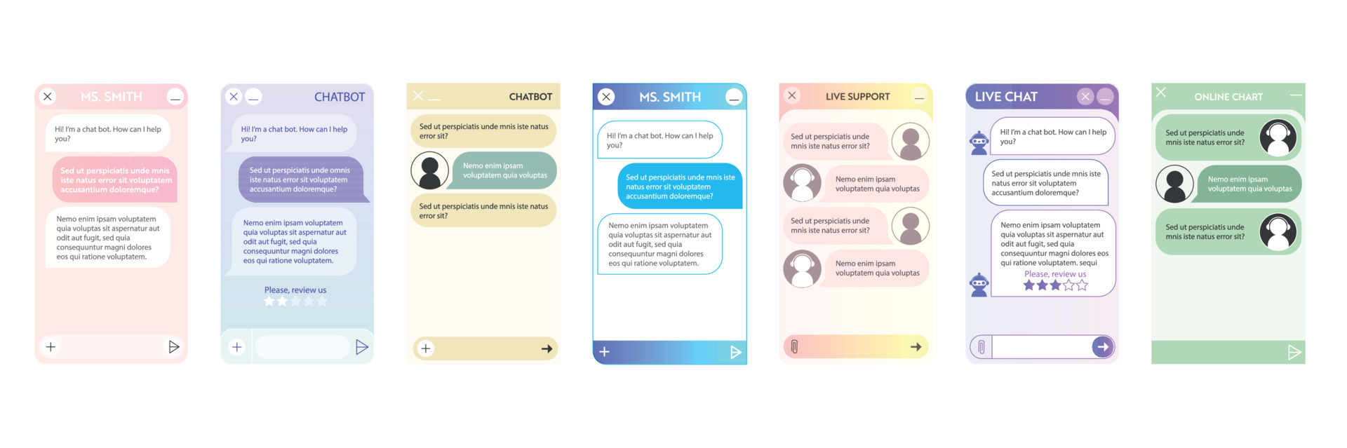 Chatbot Window Set User Interface Of Application With Online Dialogue