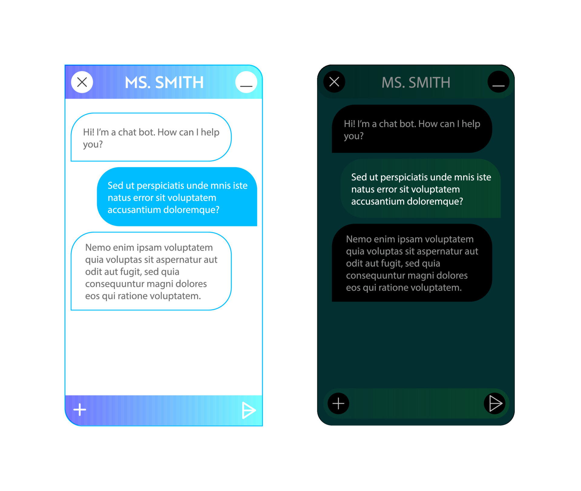 User Interface Of Chatbot Window User Interface Of Application With Online Dialogue