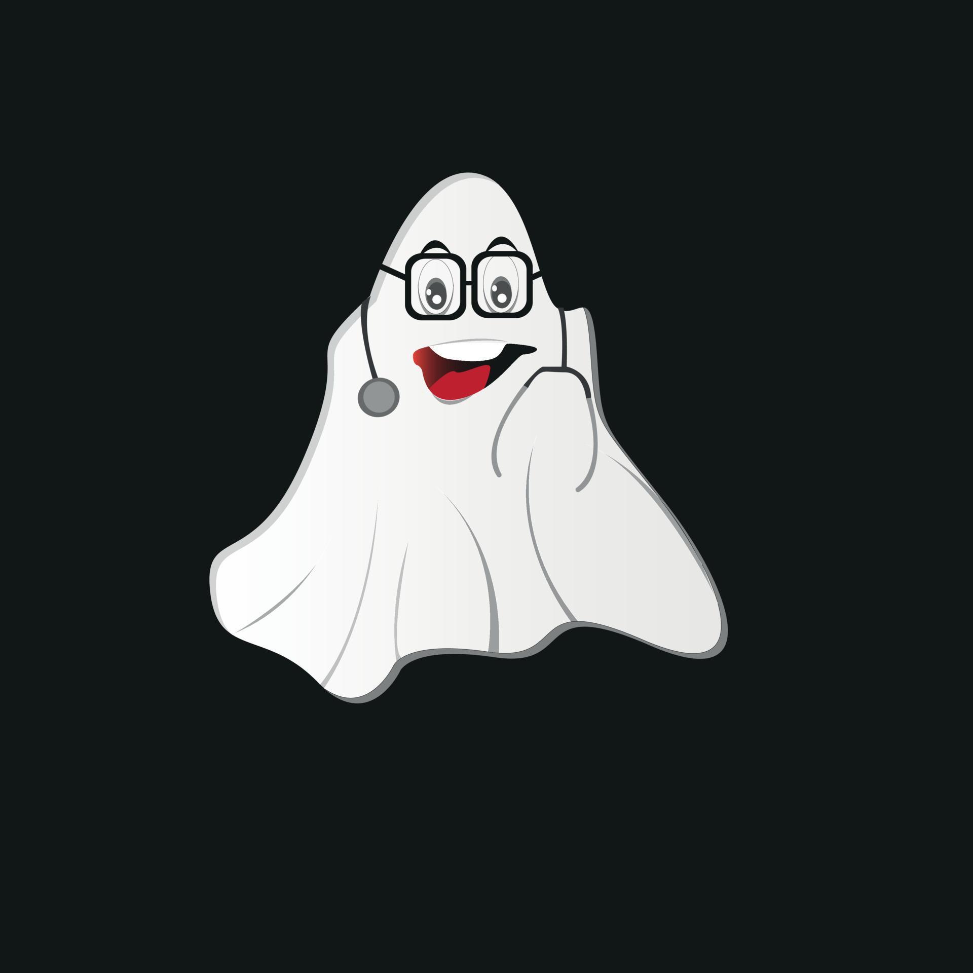 Ghost Vector Drawing With Job Type Character 12986358 Vector Art At Vecteezy