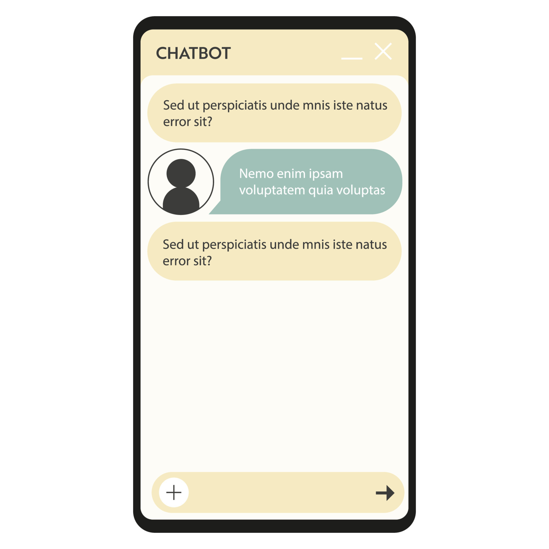 User Interface Of Chatbot Window User Interface Of Application With Online Dialogue
