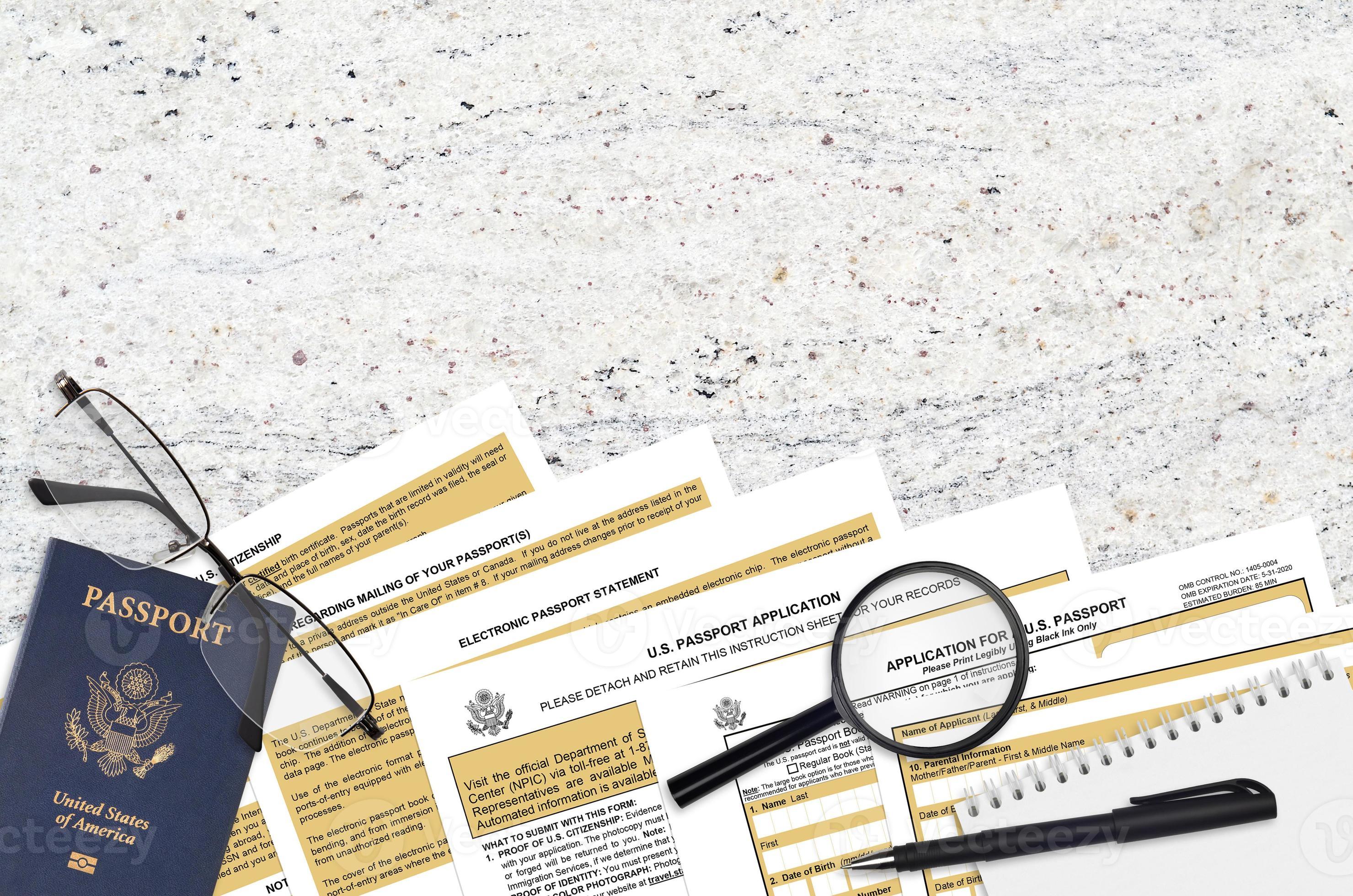 Department Of State Form Ds11 Application For A U S Passport Lies On