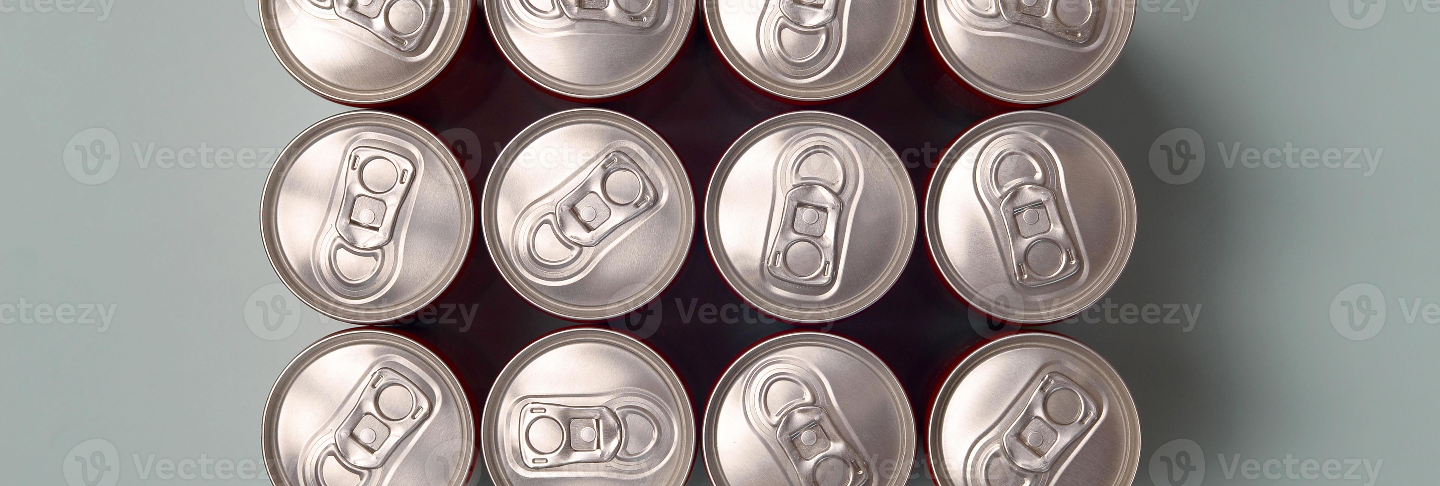 Many New Aluminium Cans Of Soda Soft Drink Or Energy Drink Containers Drinks Manufacturing