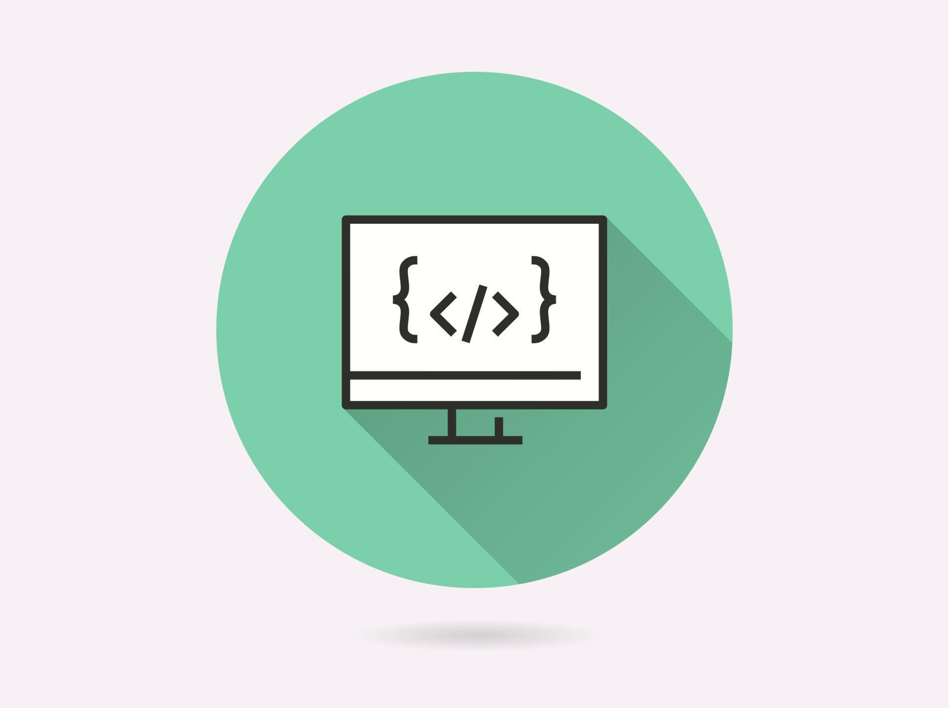 Programming icon for graphic and web design. 12990986 Vector Art at ...