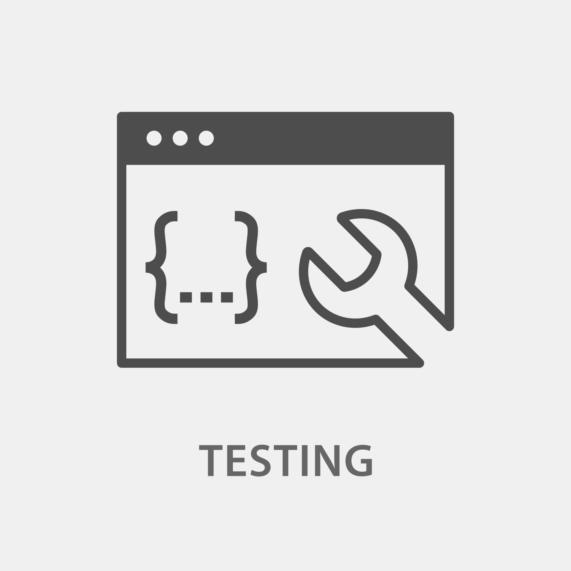 Testing icon. Vector illustration for graphic and web design. 12991007 ...