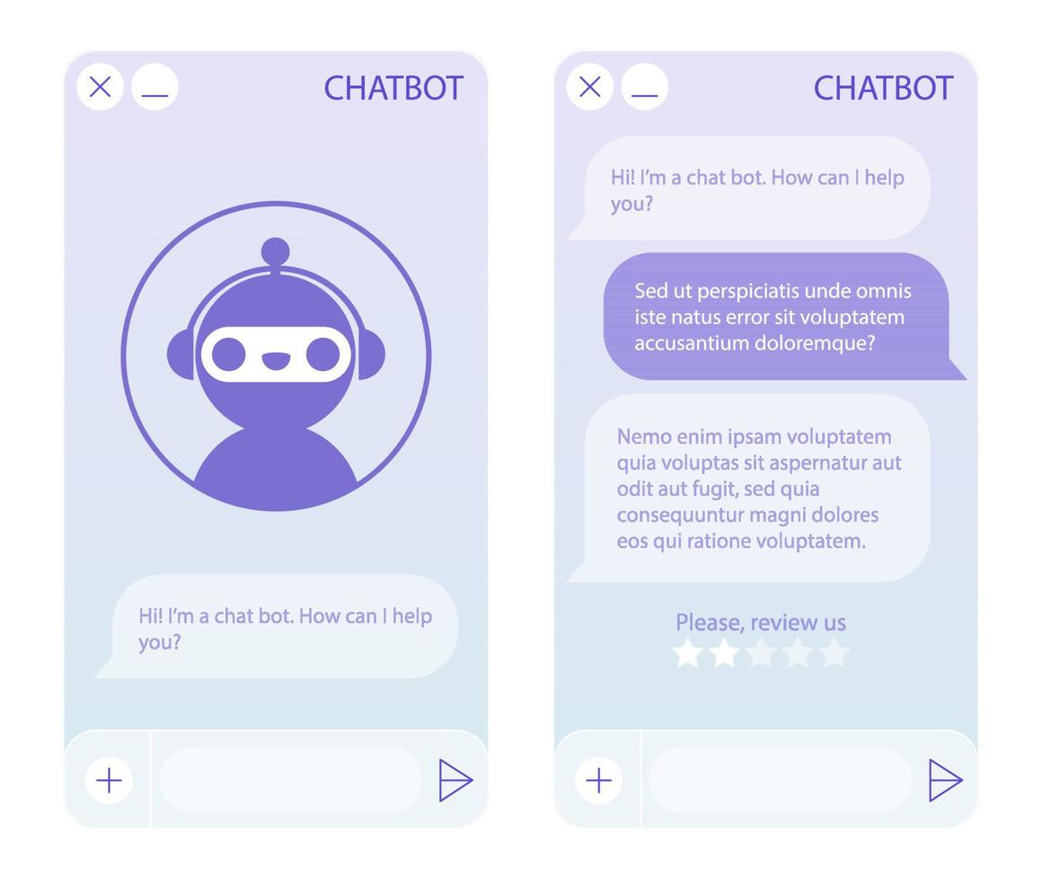 Chatbot Window With Robot Icon User Interface Of Application With