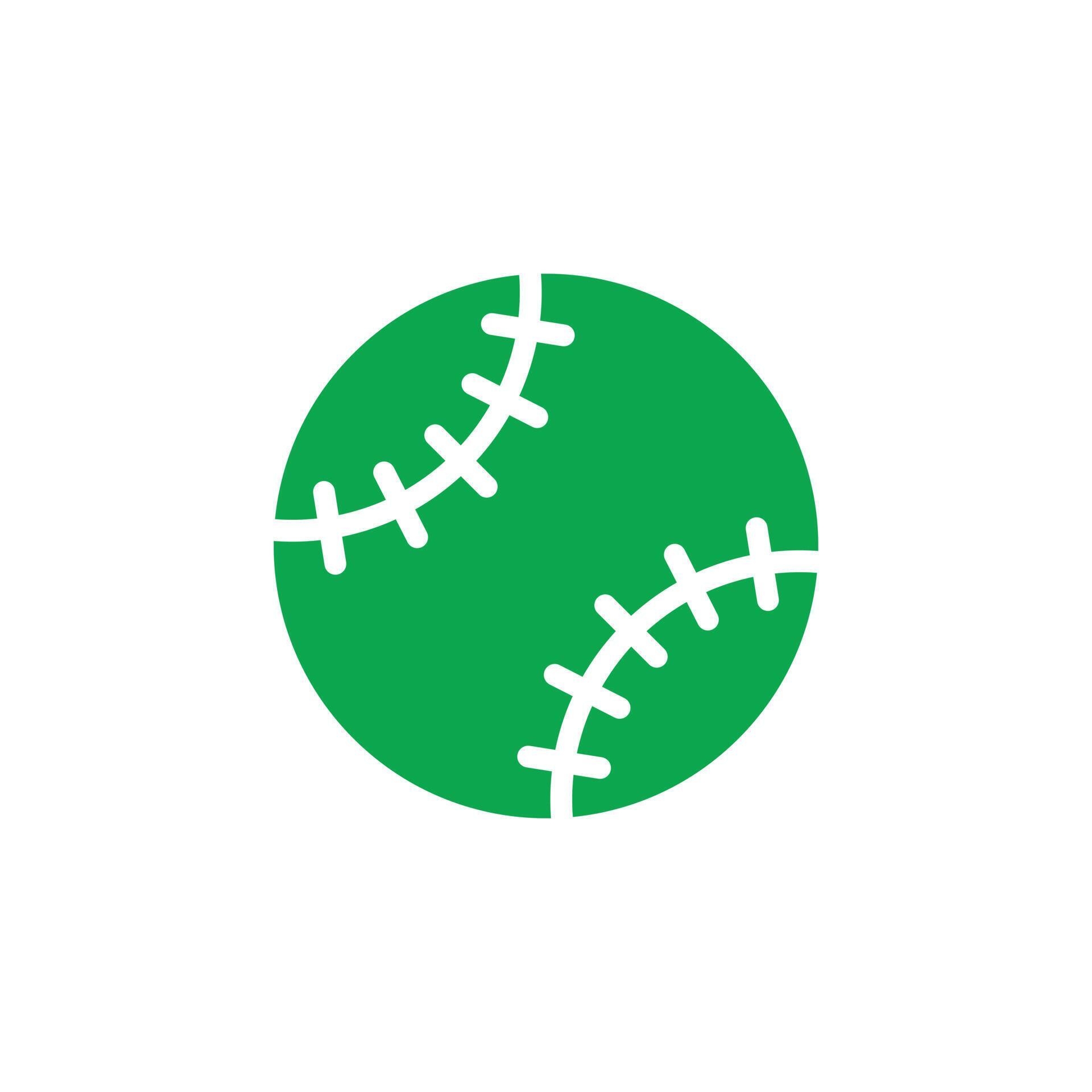 eps10 green vector baseball ball abstract solid icon isolated on white ... eps10 green vector baseball ball abstract solid icon isolated on white ...