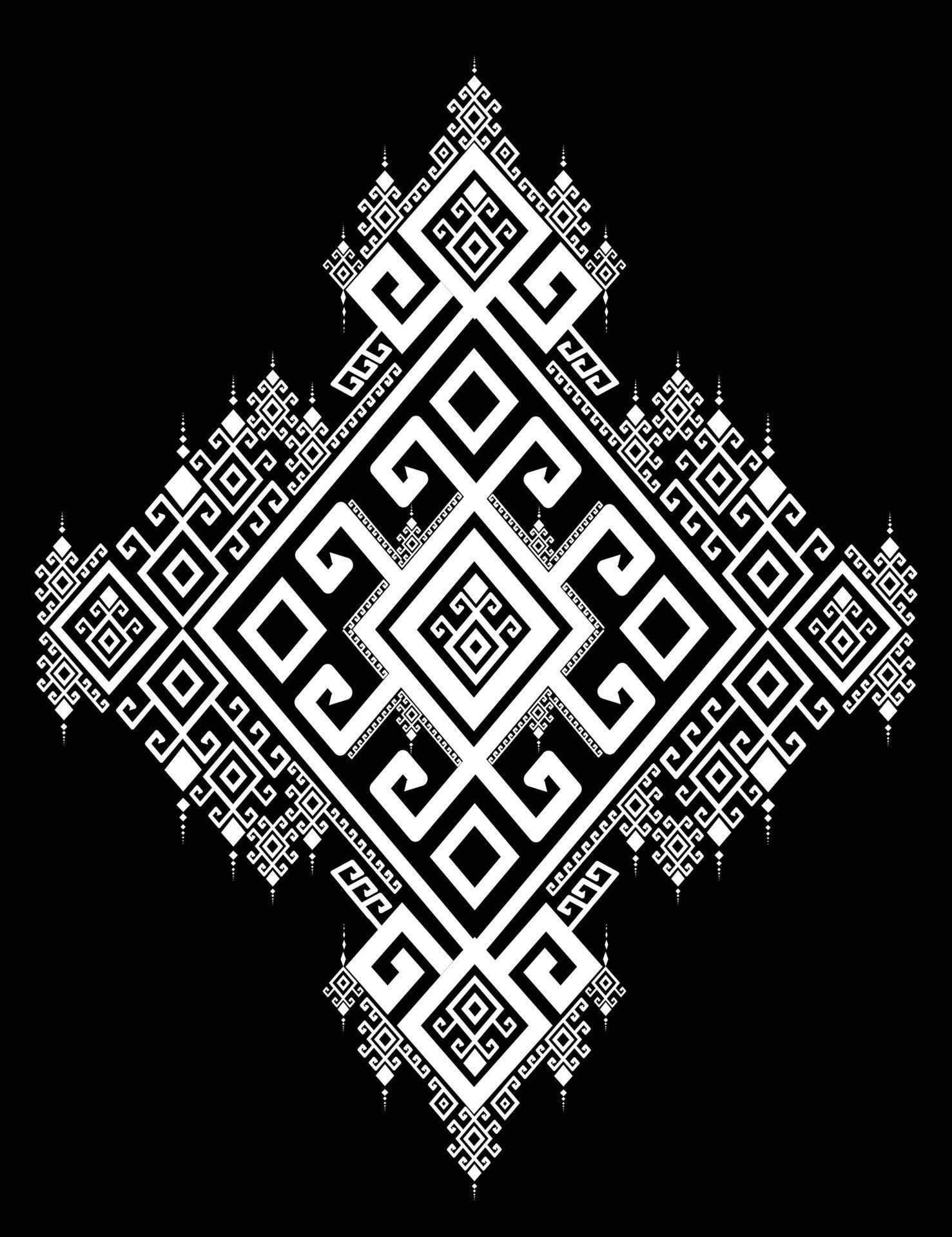 two tone abstract geometric ethnic pattern. for carpet, wallpaper ...