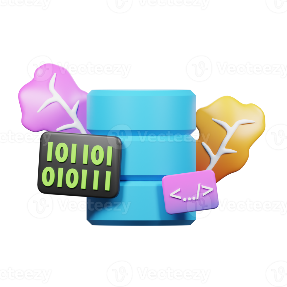 3d Render Coding Database 12995838 Png