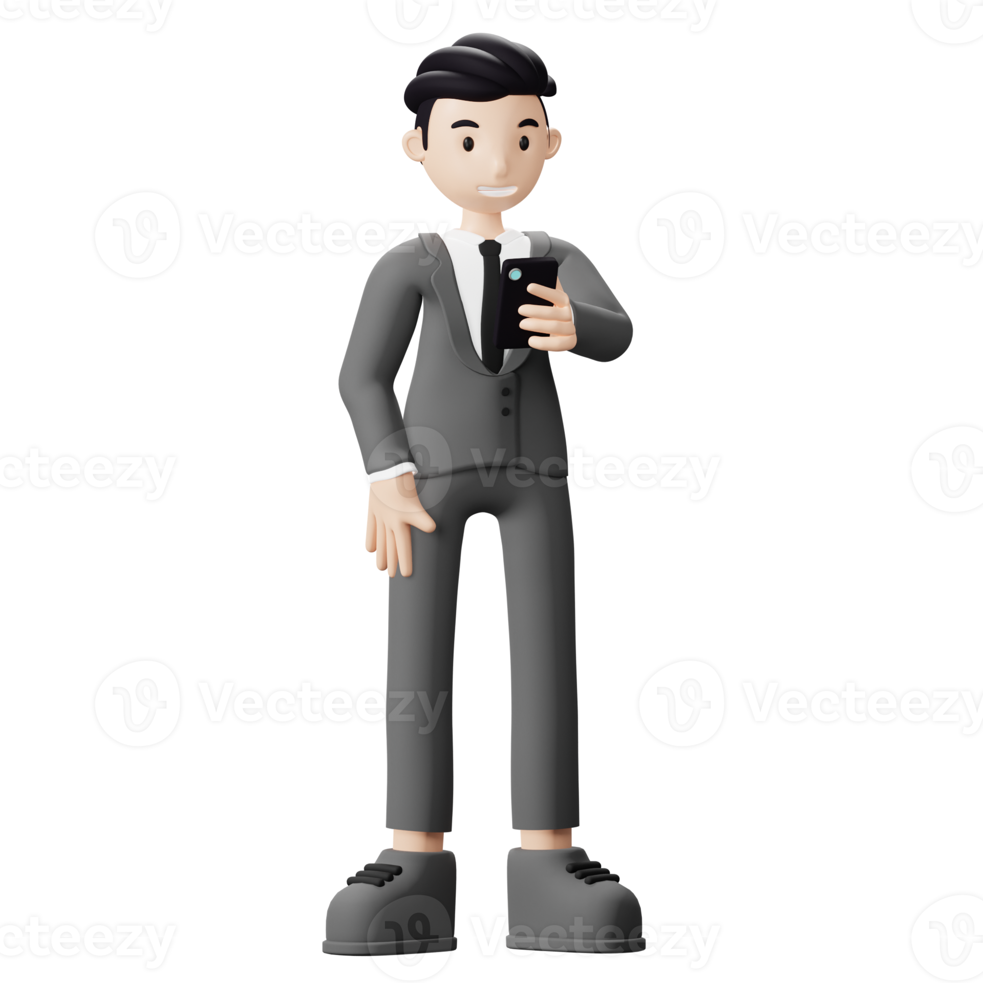 Business Man Holding Phone 12995859 Png
