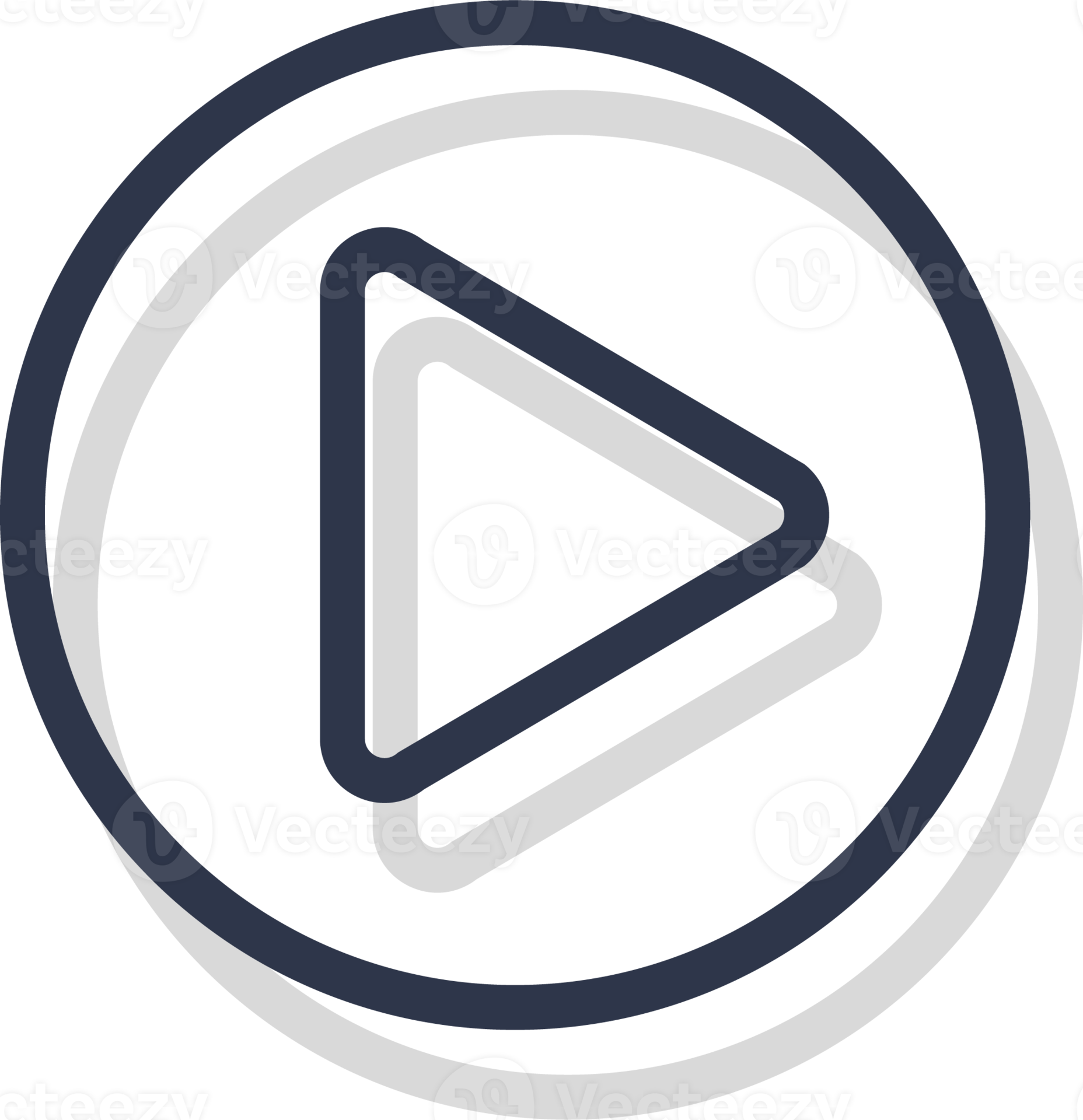 Play icon for media player button interface. Video and audio player ...