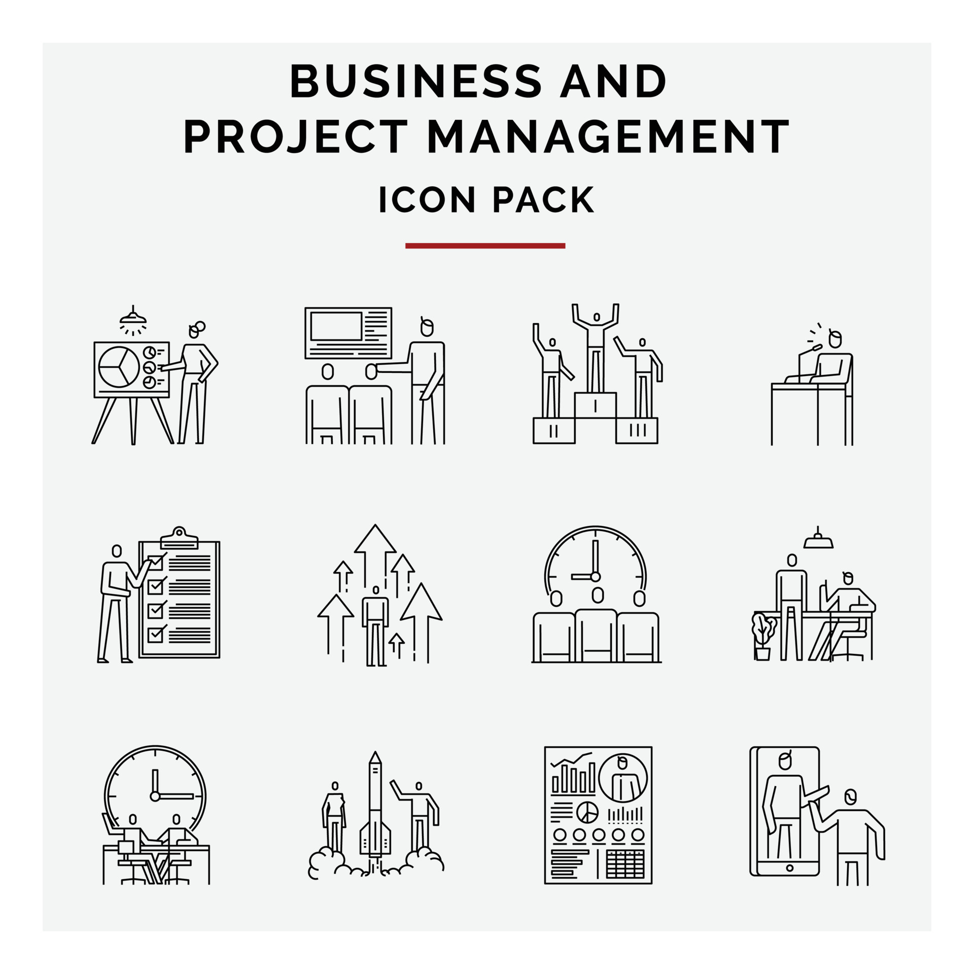 business and project management icon pack 12997298 Vector Art at Vecteezy
