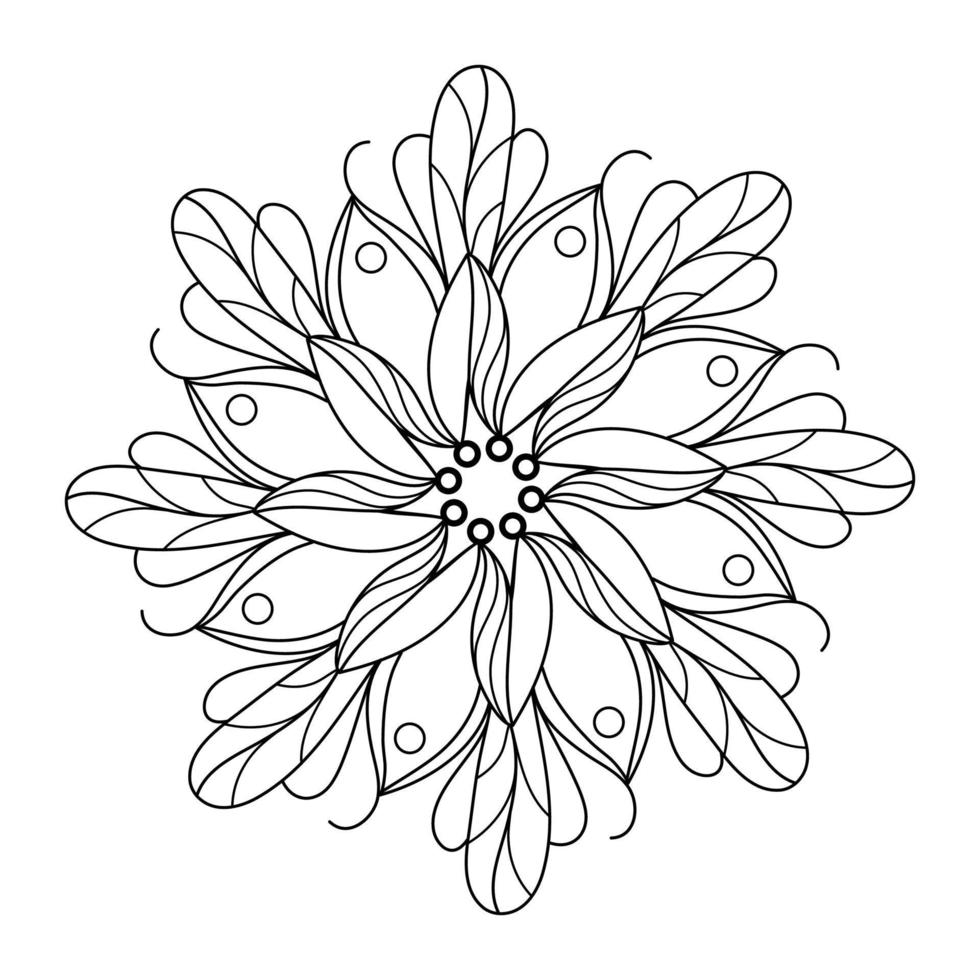 Mandala Flower Coloring Art Vector 12997442 Vector Art At Vecteezy