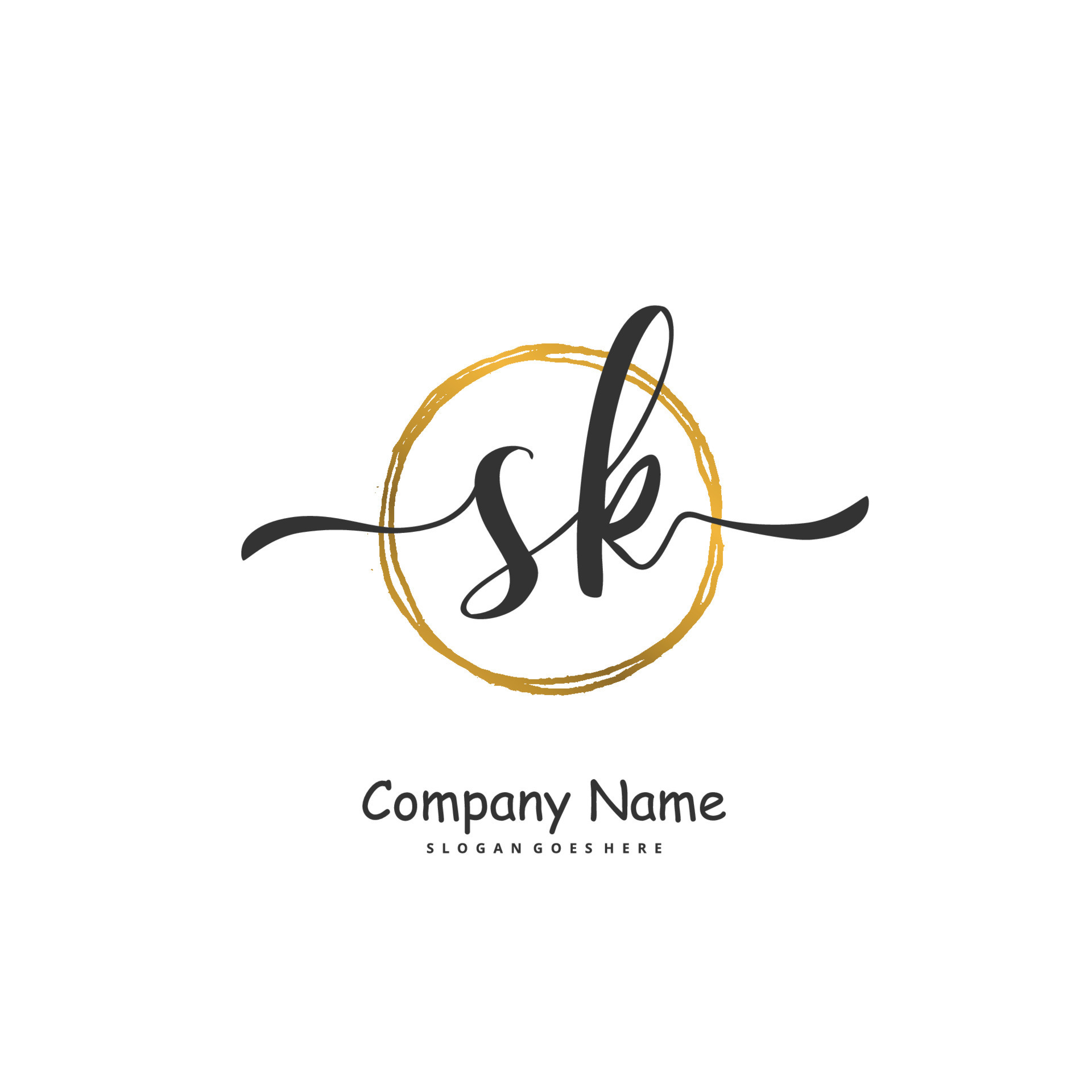 SK Initial handwriting and signature logo design with circle. Beautiful ... SK Initial handwriting and signature logo design with circle. Beautiful ...