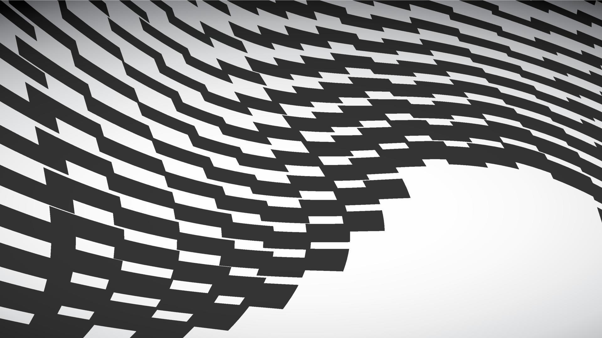 Vector Abstract Geometric Seamless Pattern With Wave Fading Lines
