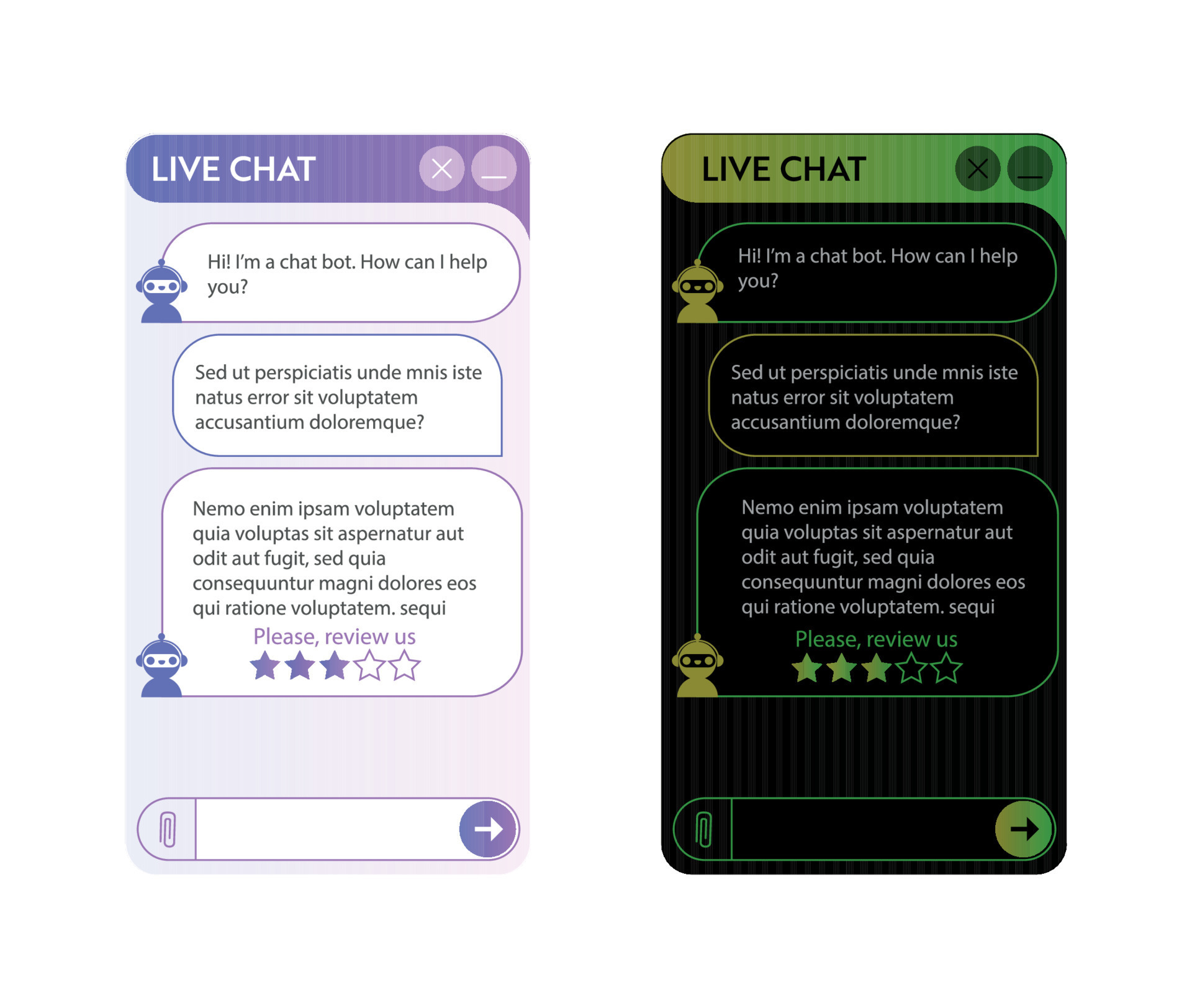 Chatbot Window Set User Interface Of Application With Online Dialogue