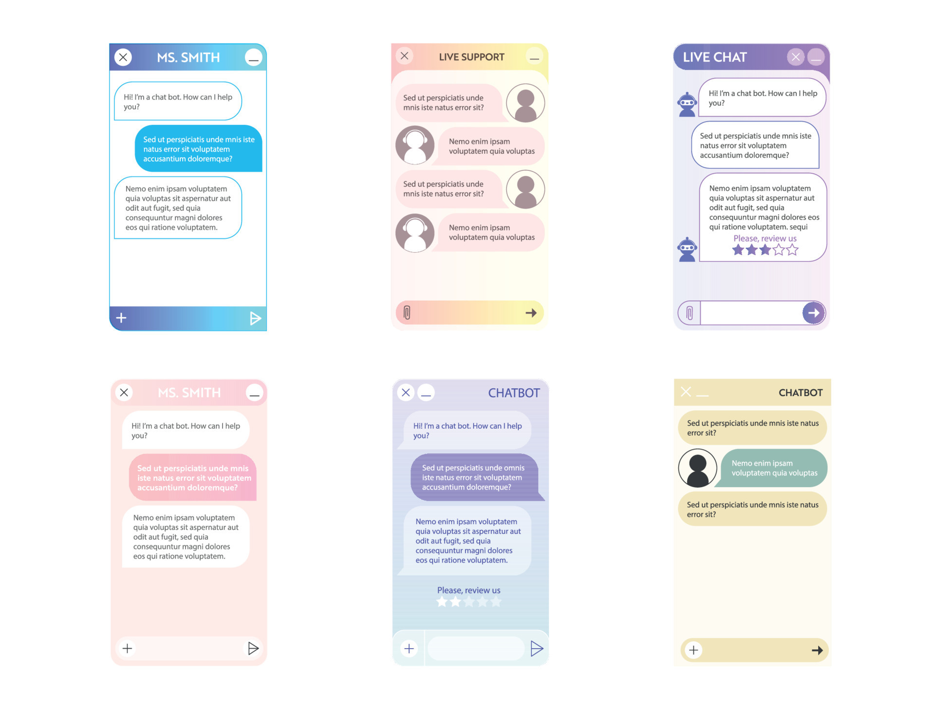 Chatbot Windows Set User Interface Of Application With Online Dialogue