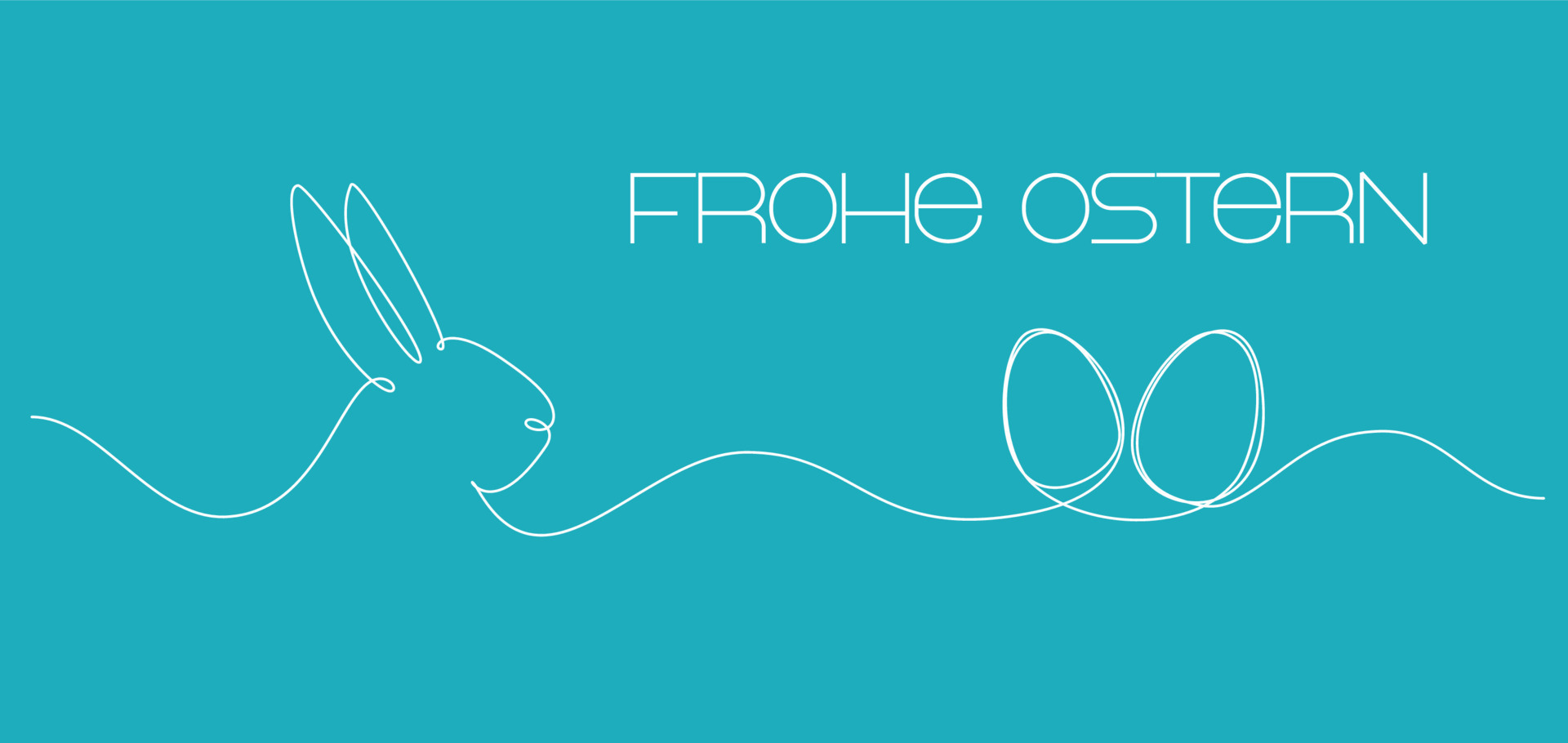 Easter Bunny With Heart Continuous One Line Drawing Rabbit Simple Image Minimalist Vector