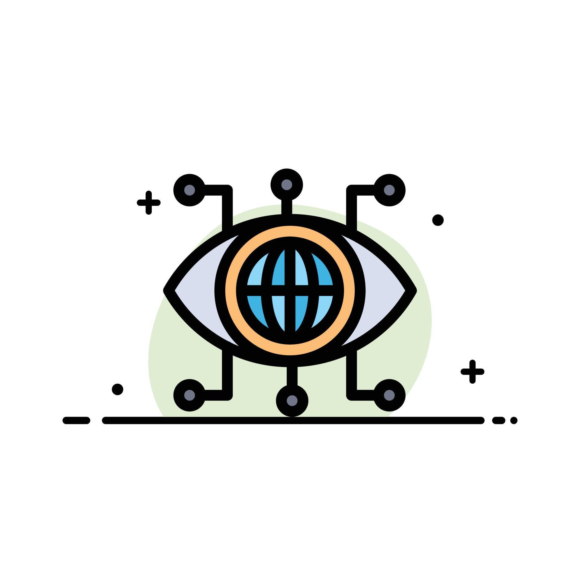 Data Manager Technology Vision Business Flat Line Filled Icon Vector Banner Template 12999320