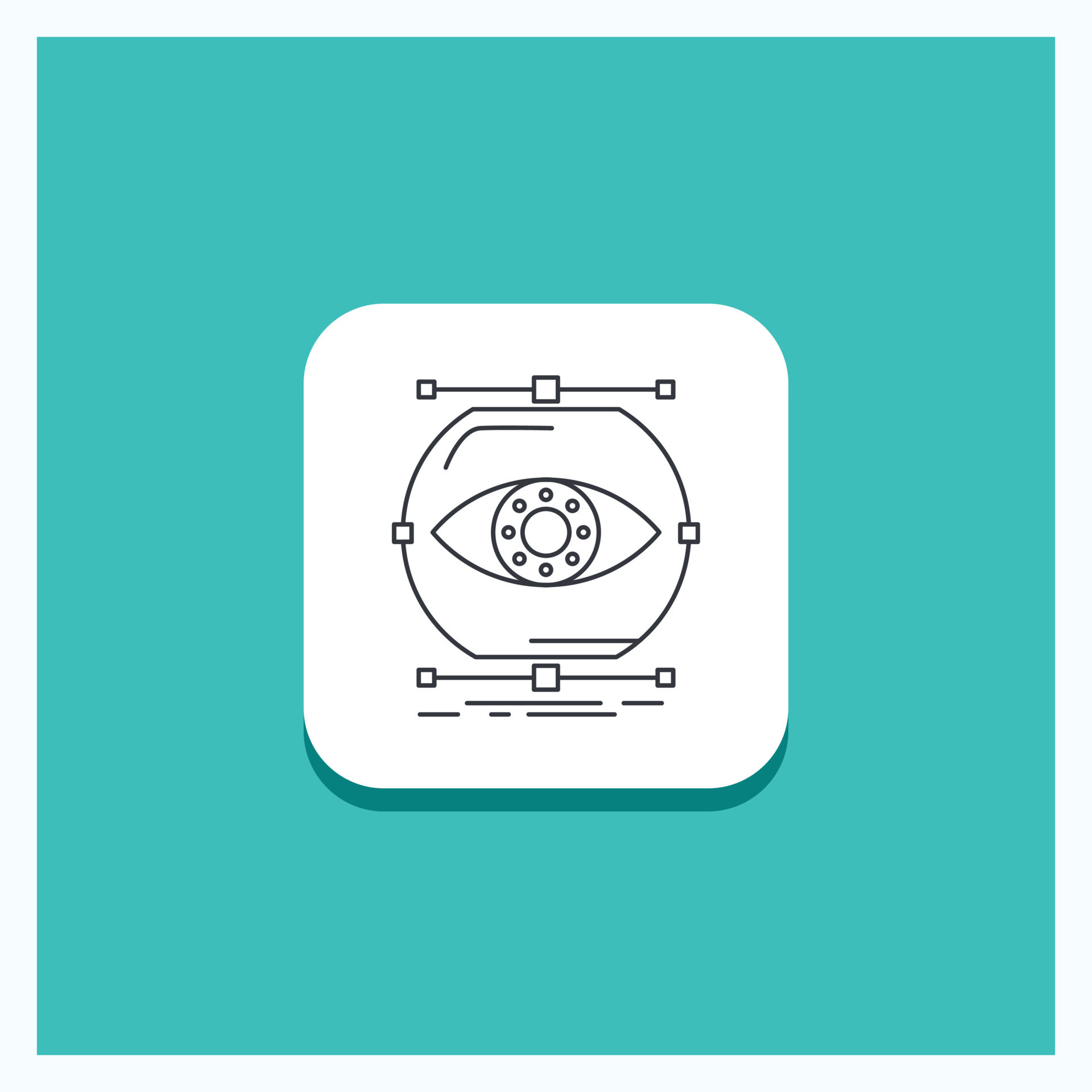 Round Button For Visualize Conception Monitoring Monitoring Vision
