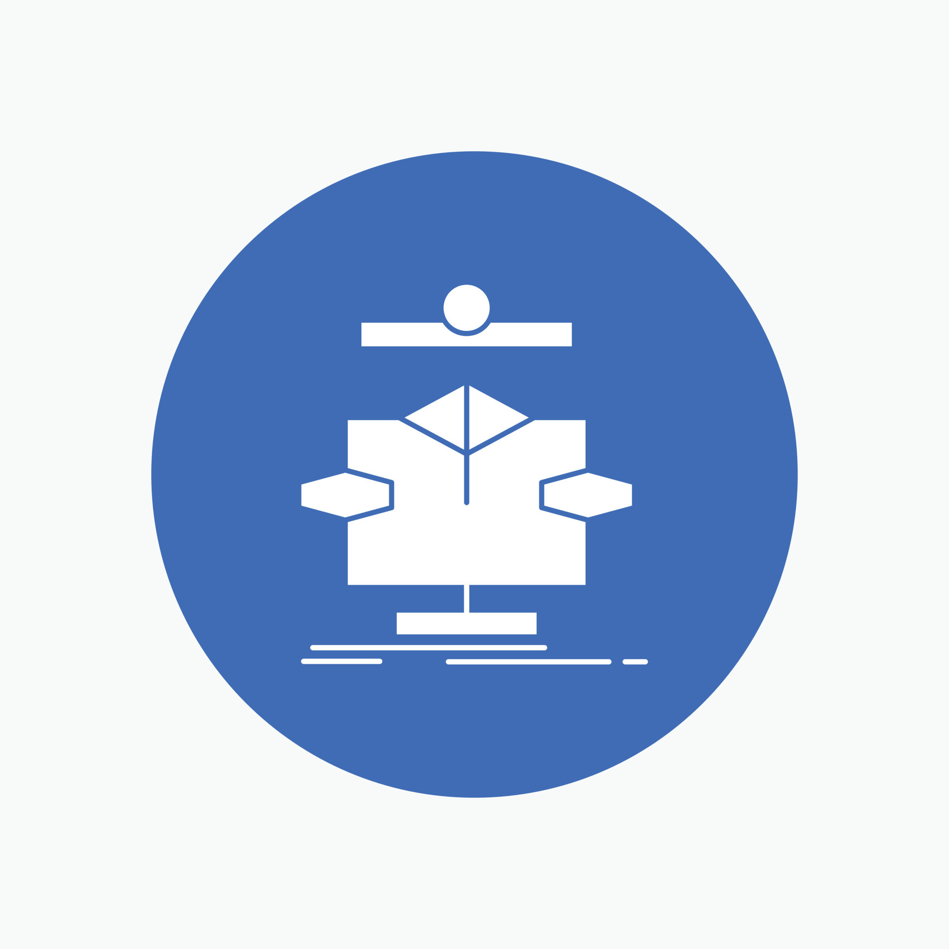 Algorithm Chart Data Diagram Flow White Glyph Icon In Circle Vector Button Illustration