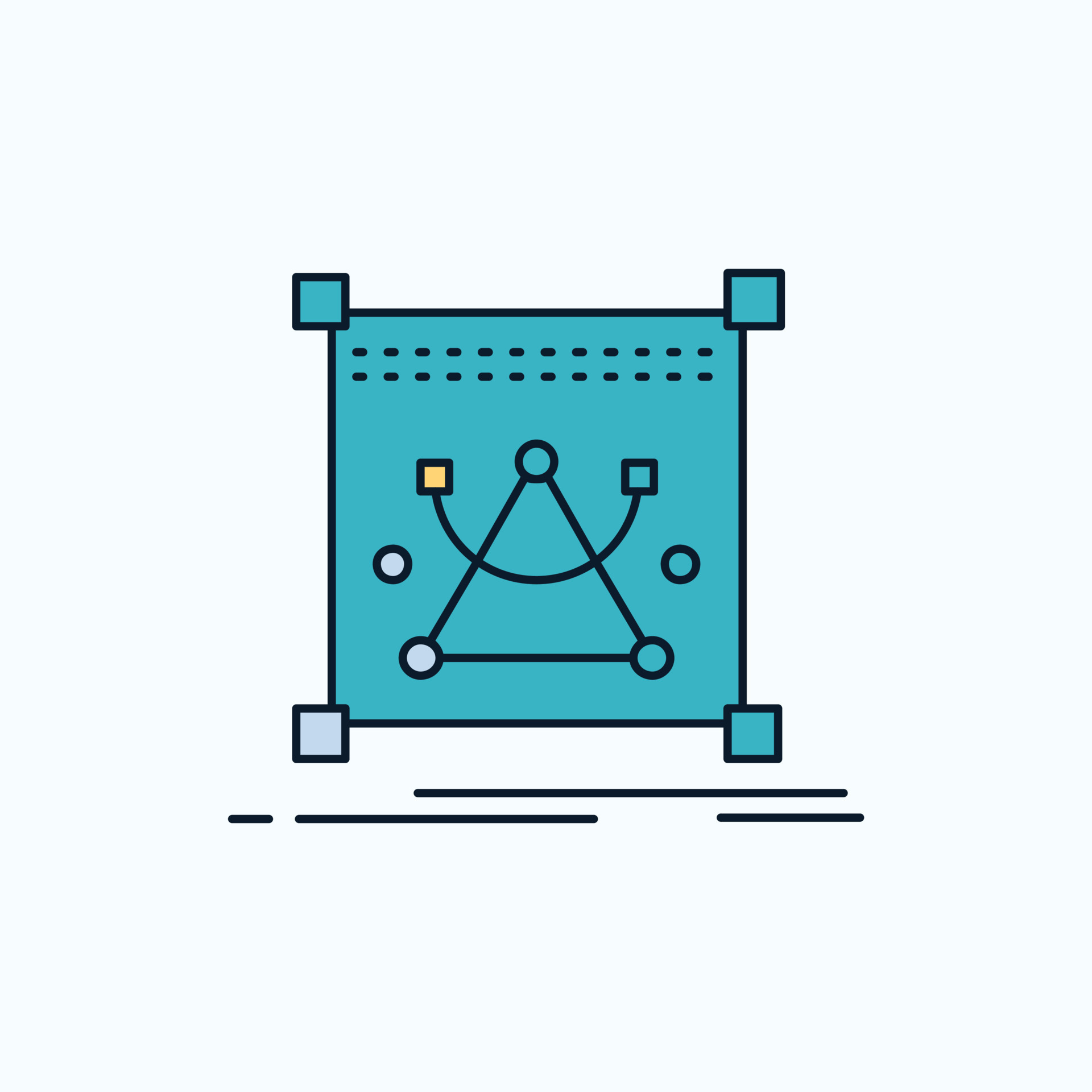 3d. edit. editing. object. resize Flat Icon. green and Yellow sign and symbols for website and ...