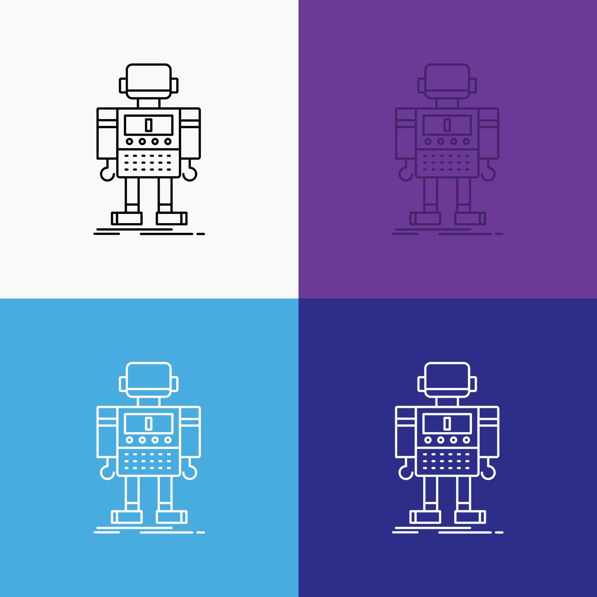 autonomous. machine. robot. robotic. technology Icon Over Various ...