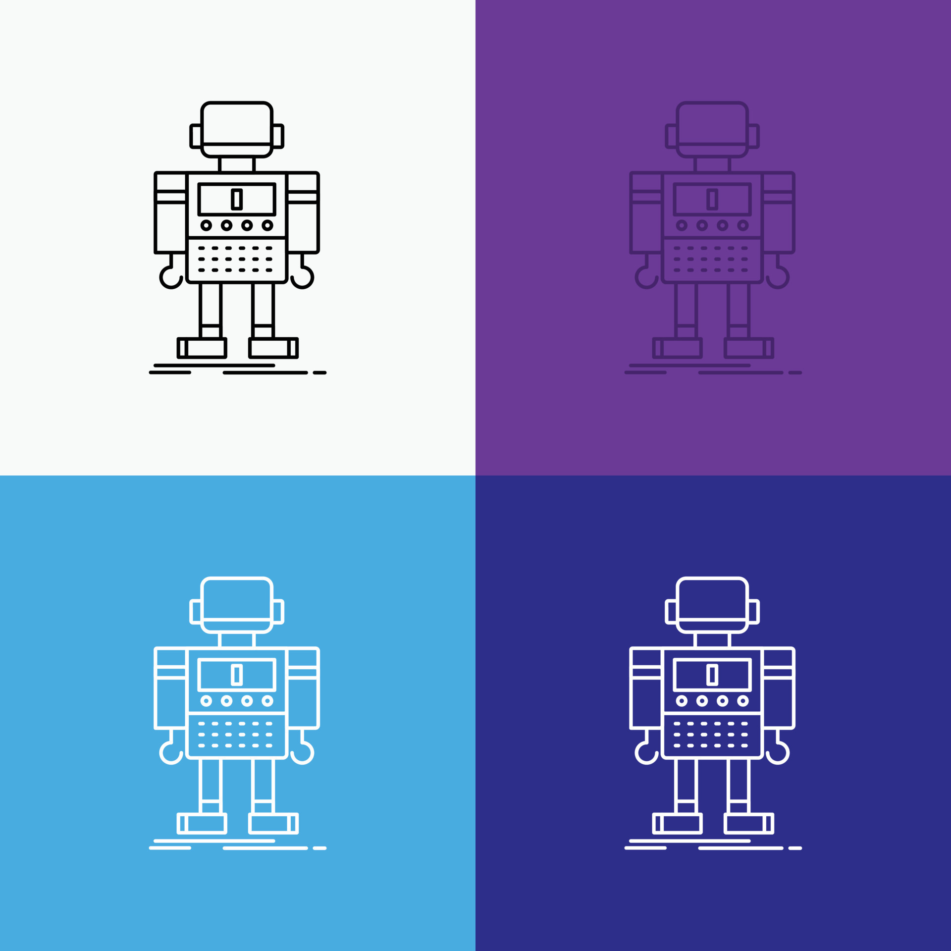 autonomous. machine. robot. robotic. technology Icon Over Various ...